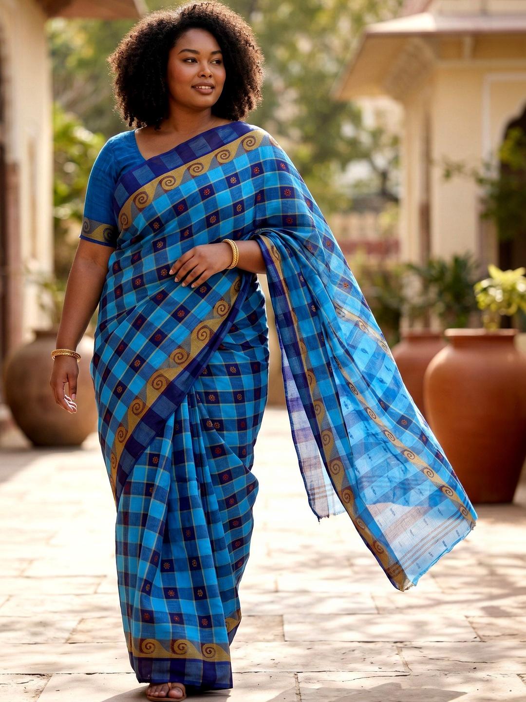 Buy Vastrora Woven Design Pure Cotton Jamdani Saree - Sarees for Women ...