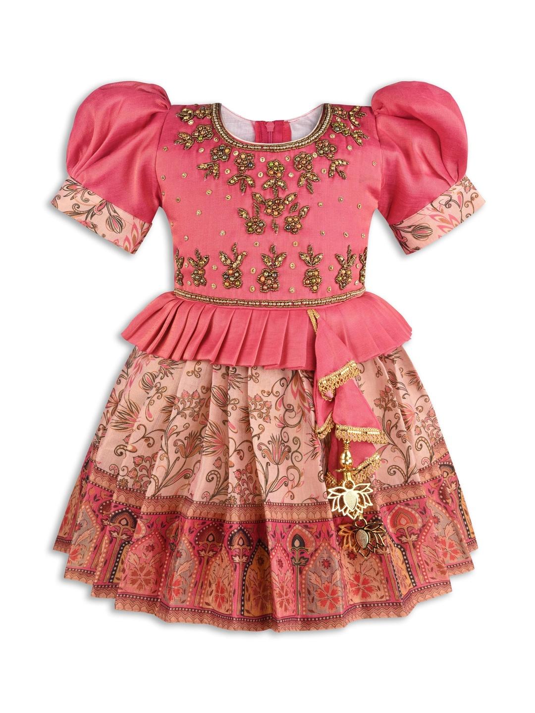 Buy Wish Karo Ethnic Motifs Puff Sleeve A Line Dress - Dresses for ...