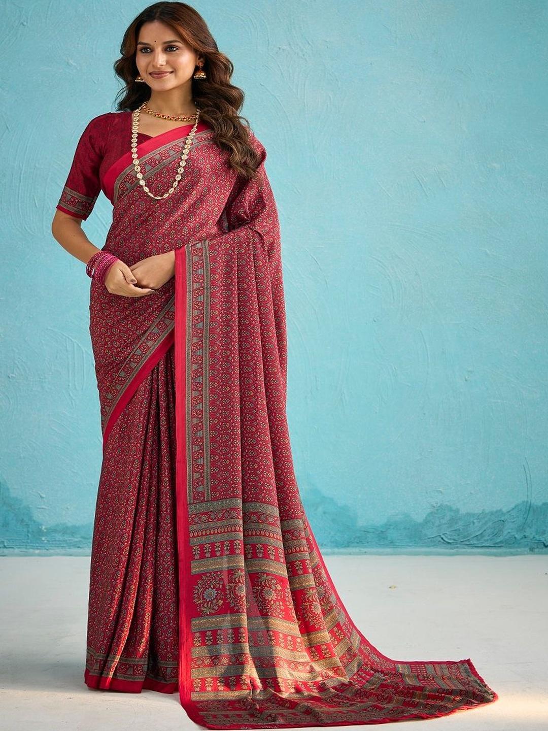 Buy Vipul Ethnic Motifs Pure Crepe Saree - Sarees for Women 42818288 ...