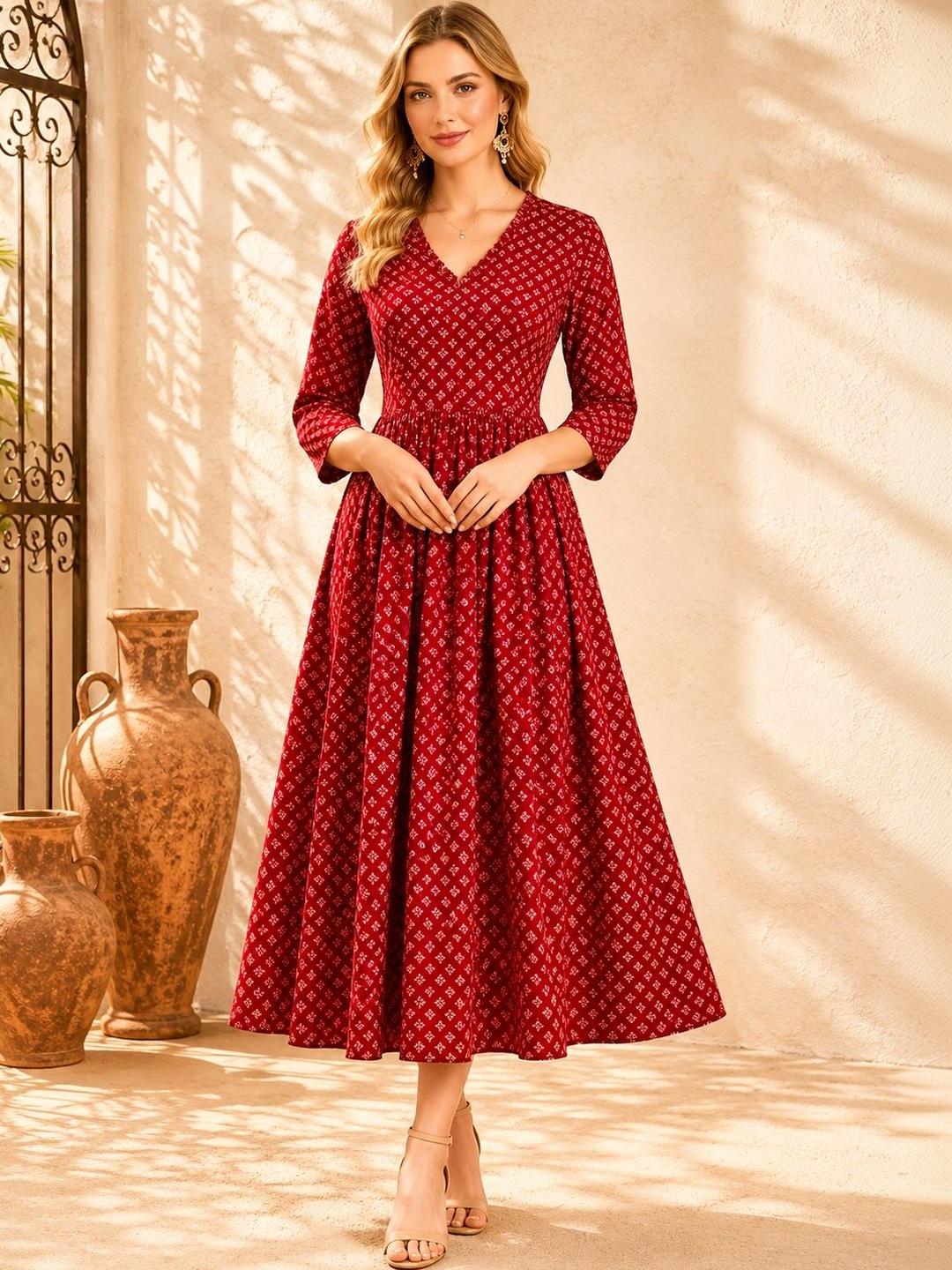 Buy All About You Print A Line Midi Dress - Dresses for Women 42933061 ...