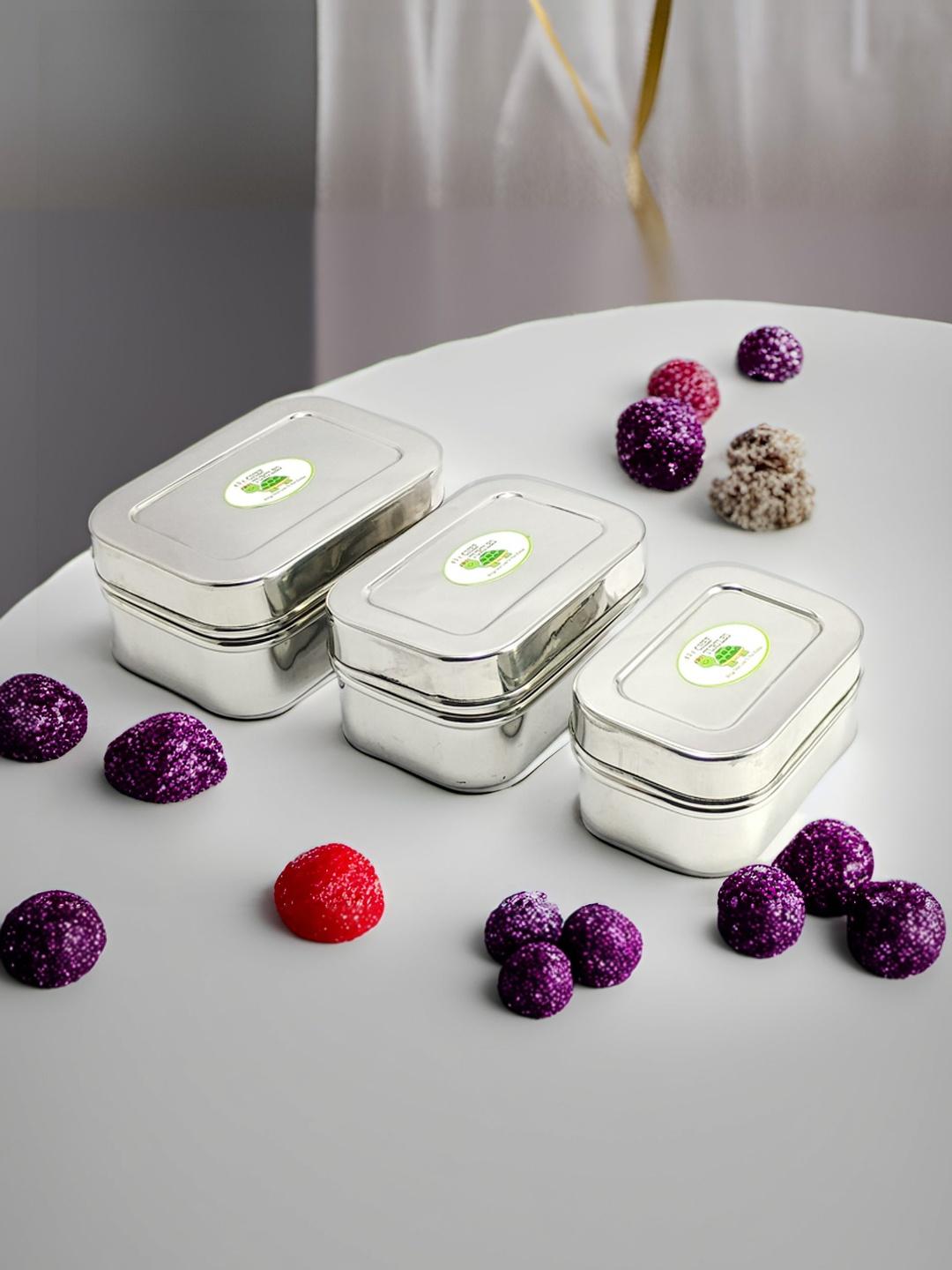 Buy CHEF TURTLES Silver Toned 2026 Stainless Steel Stackable Box ...