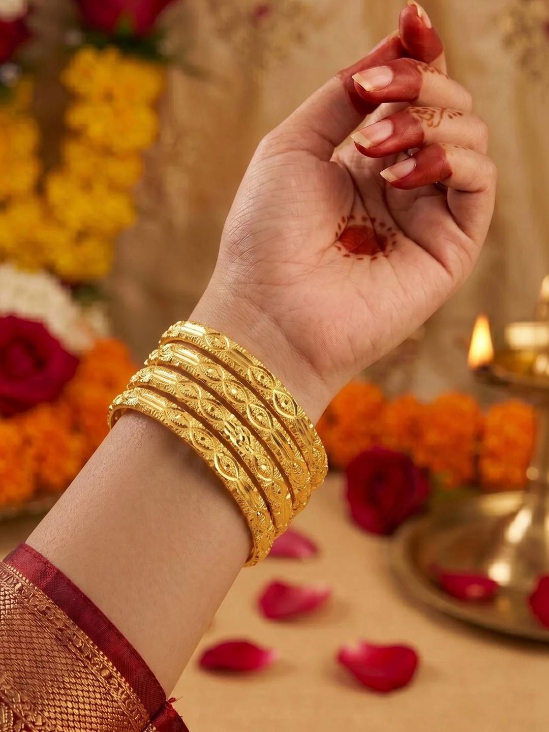 Buy Monamaar Gold Plated Bangle - Bangle for Women 42926008 | Myntra