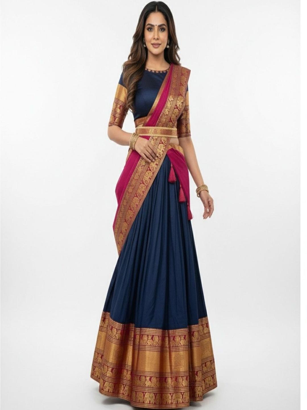 Buy HIYA TEX Ready To Wear Lehenga & Blouse With Dupatta - Lehenga ...