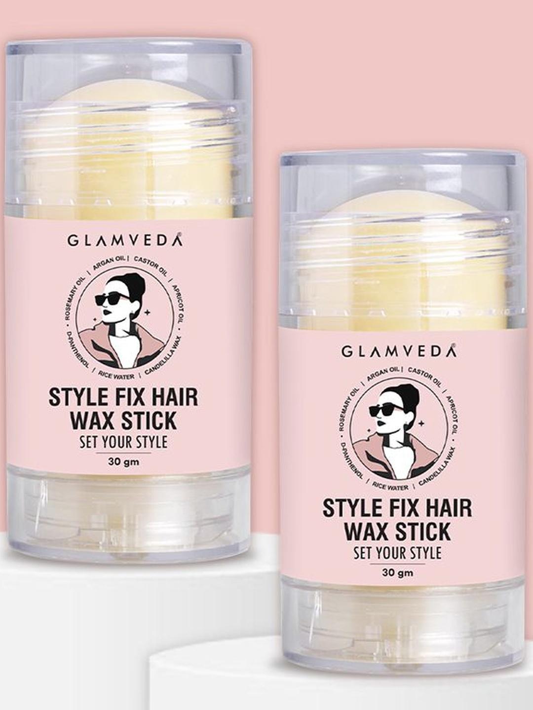 Buy GLAMVEDA Set Of 2 Style Fix Hair Wax Stick 30 G Each - Hair Gels ...