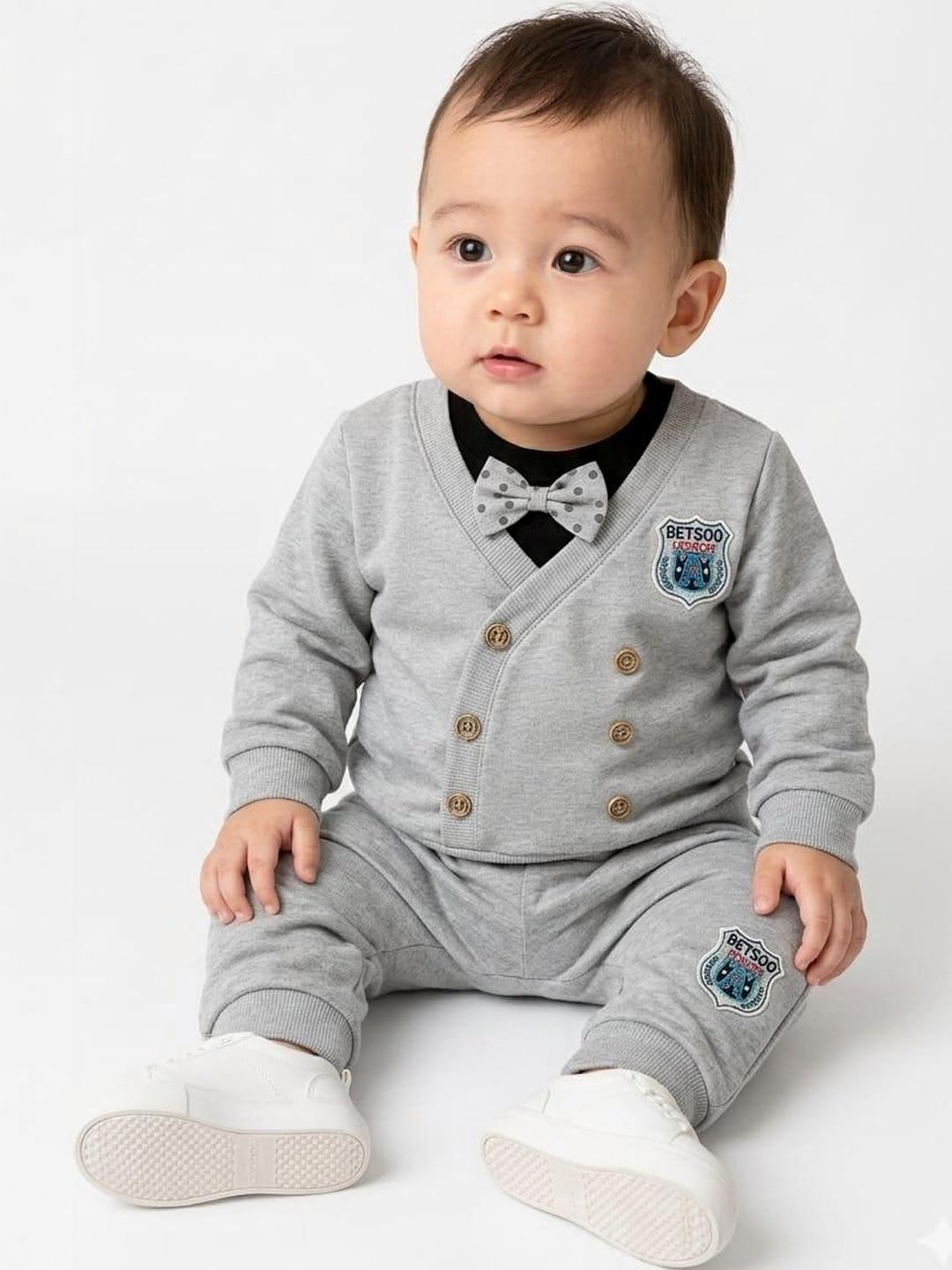 Buy Torham Boys Printed T Shirt With Joggers &Coat - Clothing Set for ...