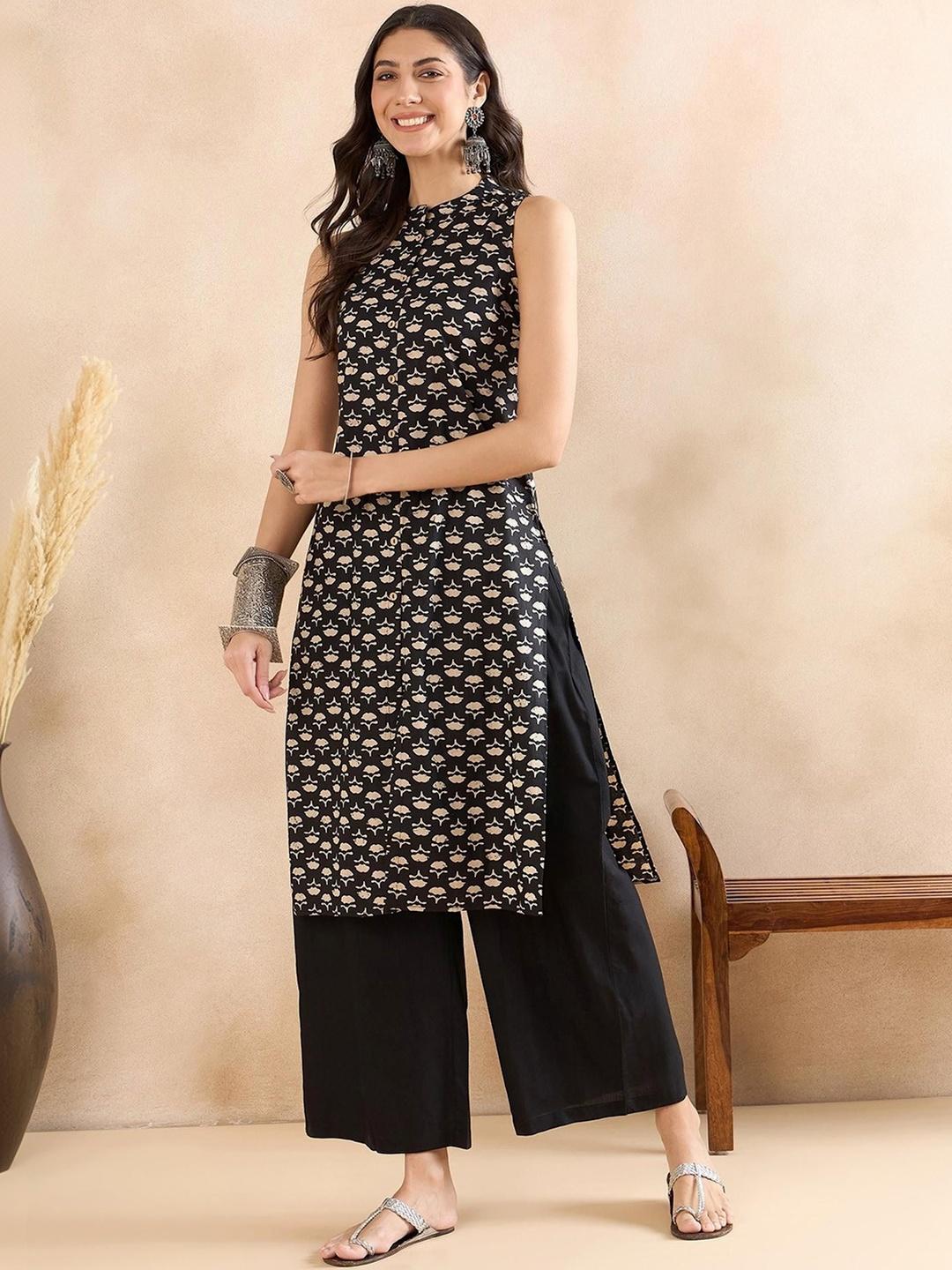 Buy Aradhika Women Printed Pure Cotton Kurta With Palazzos - Kurta Sets ...