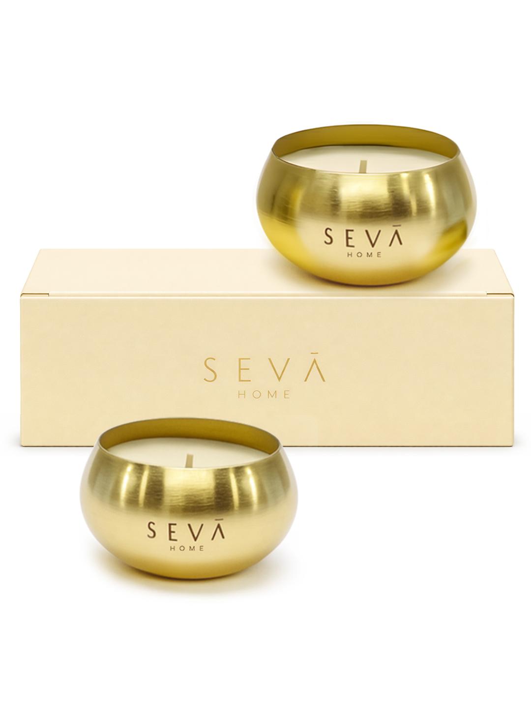 Buy Seva Home Gold Micro Heirloom Candle Gift Set - Candles for Unisex ...
