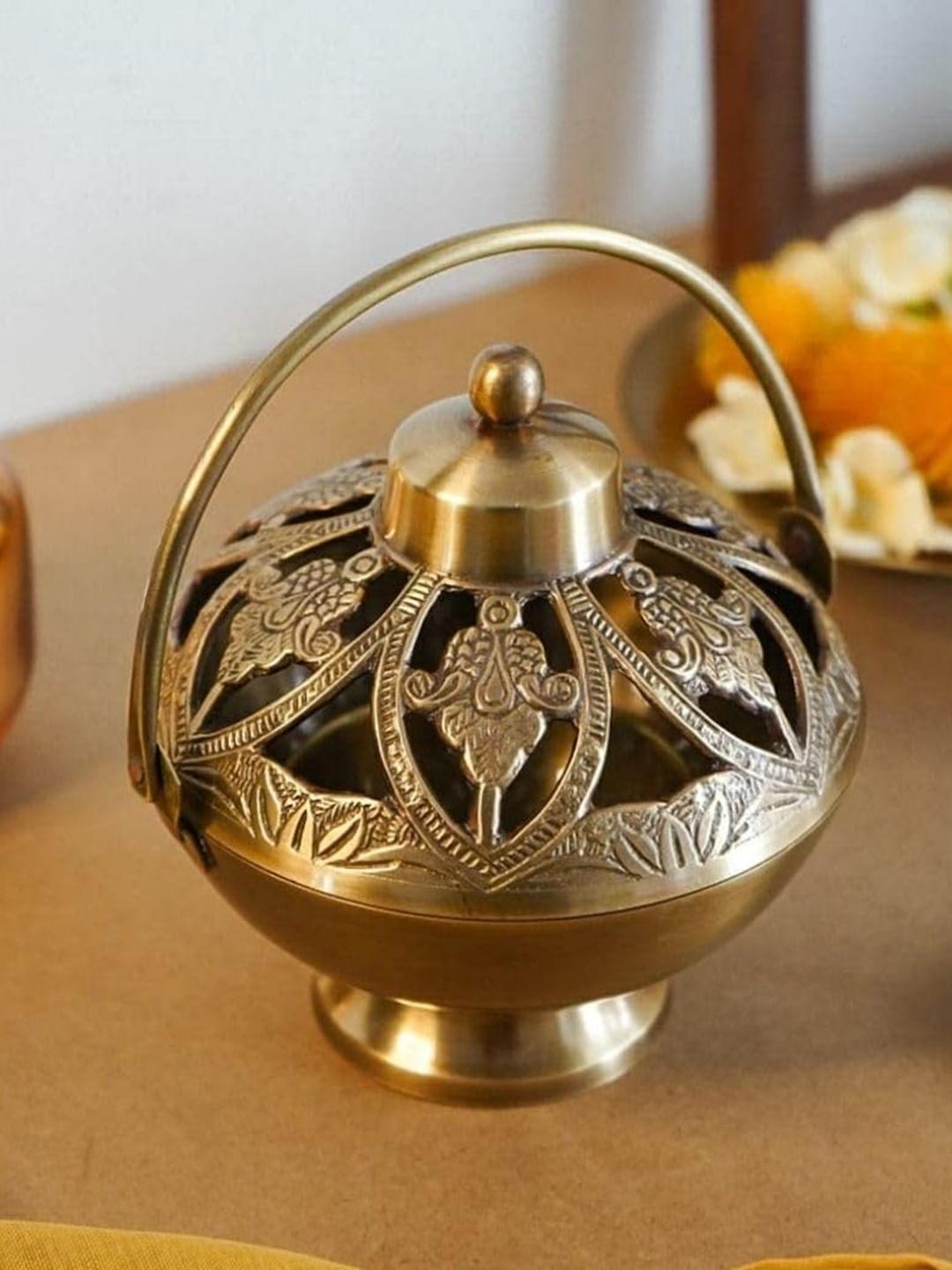 Buy Ritualistic Vintage Brass Loban Lamp - Pooja Essentials for Unisex ...