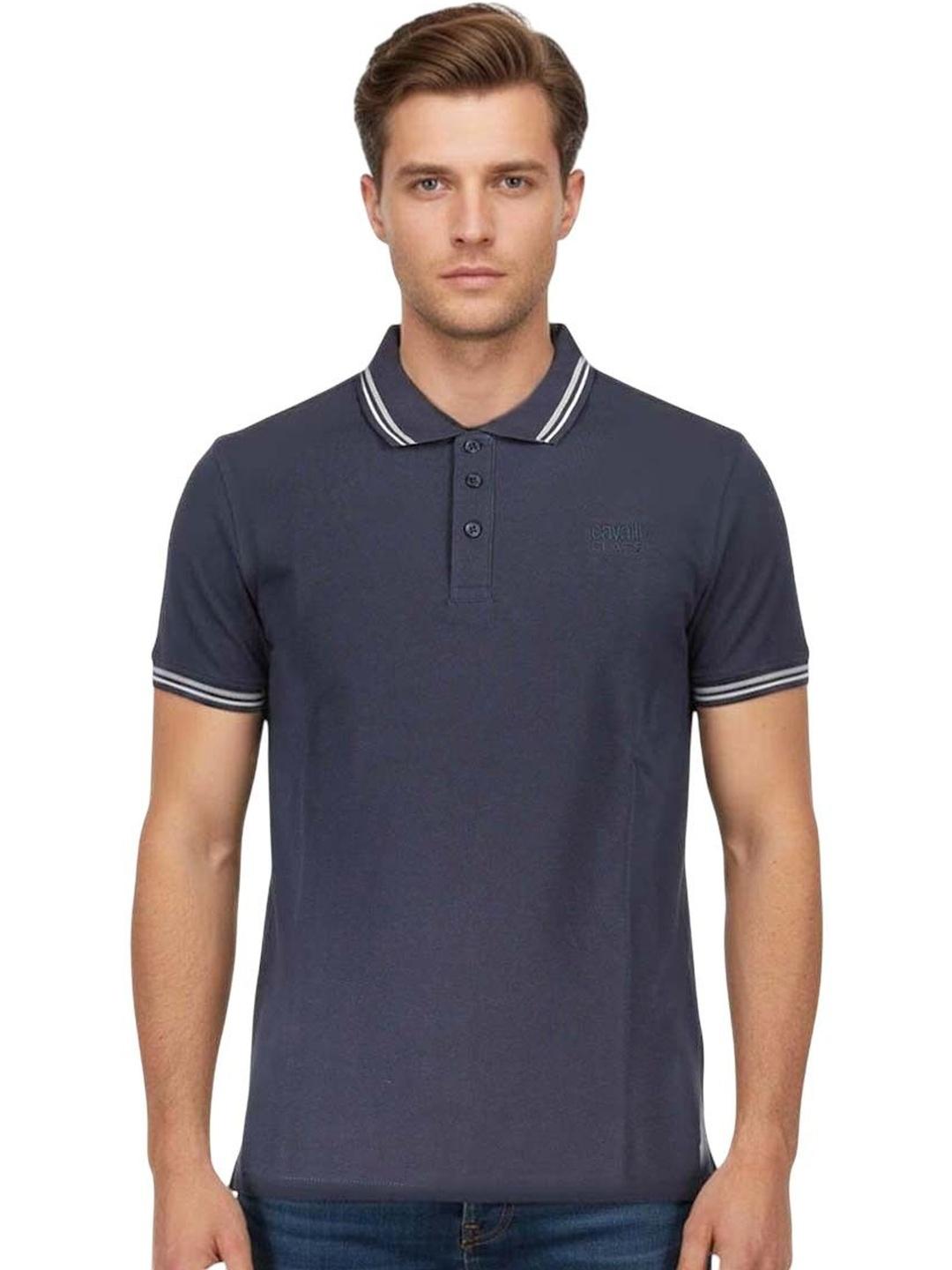 Buy Navy Blue Contrasting Logo Detail Polo - Tshirts for Men 41758427 ...