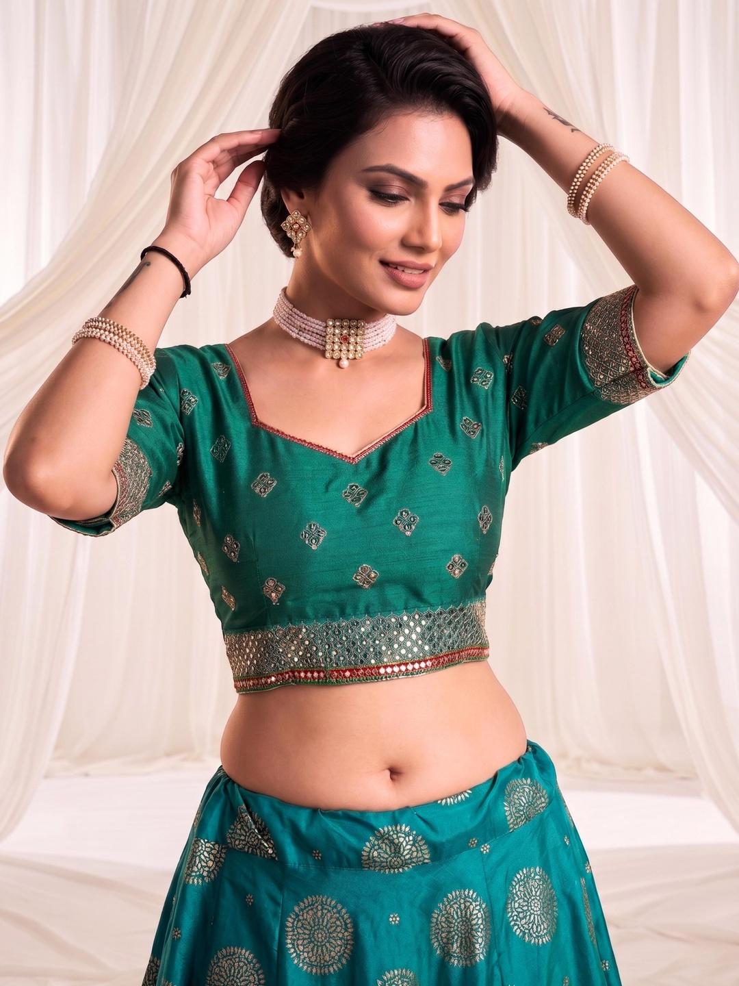 Buy Clothaberry Woven Design Zari Saree Blouse - Saree Blouse for Women ...