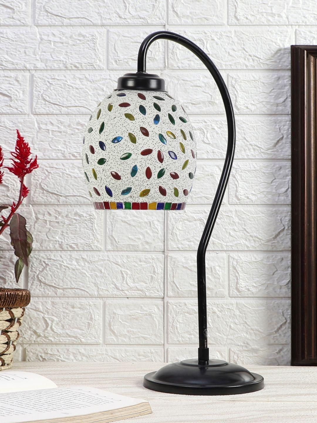 Buy Aura Multicoloured Textured Iron Traditional Semi Sphere Table Lamp ...
