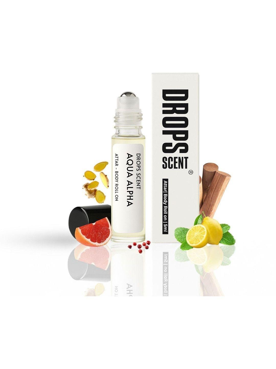 Buy DROPS SCENT Aqua Alpha Body Roll On Attar 5 Ml - Attar for Unisex ...