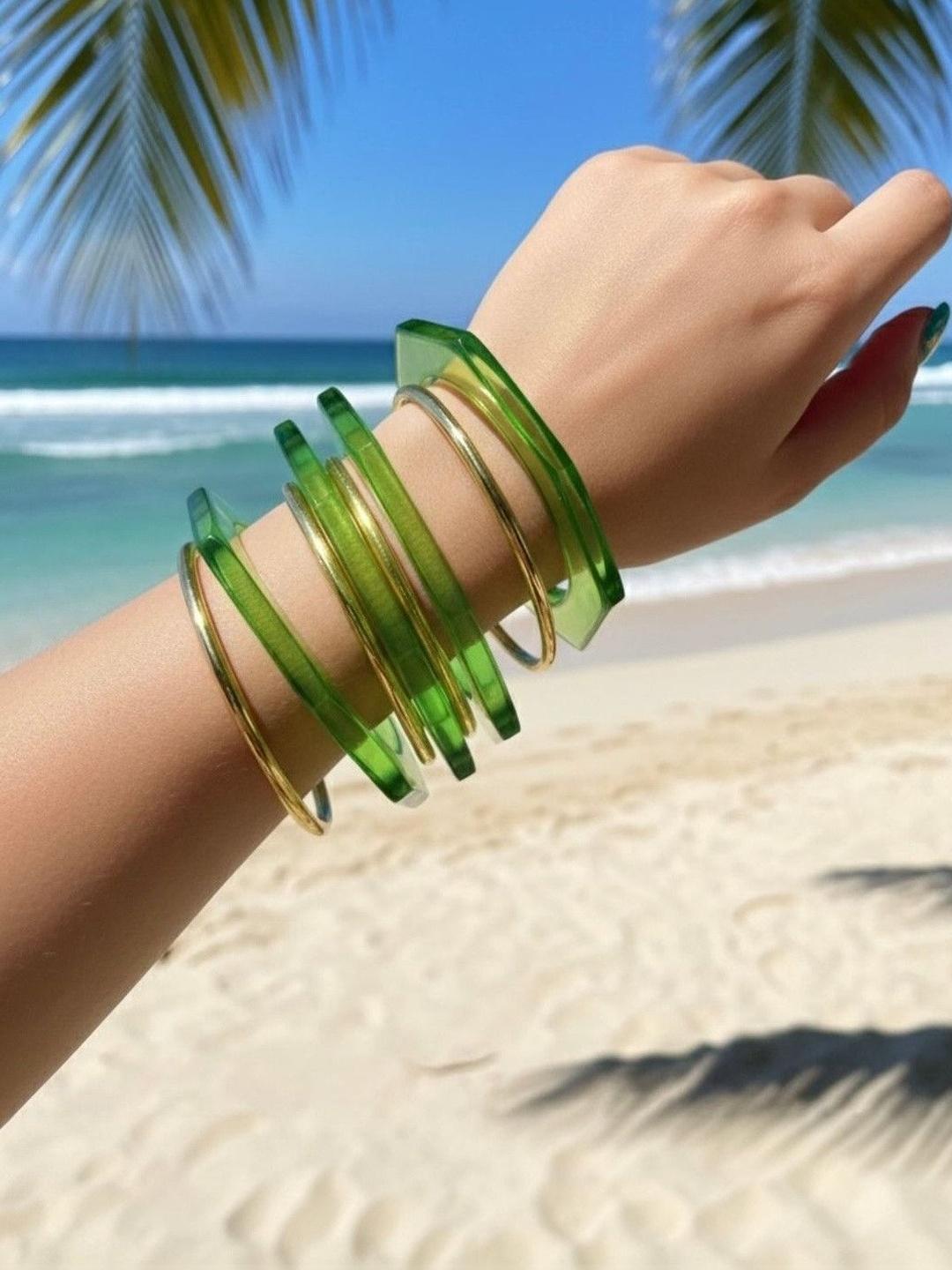 Buy Sangria Set Of 8 Resin Brass Bangles - Bangle for Women 41731944 ...
