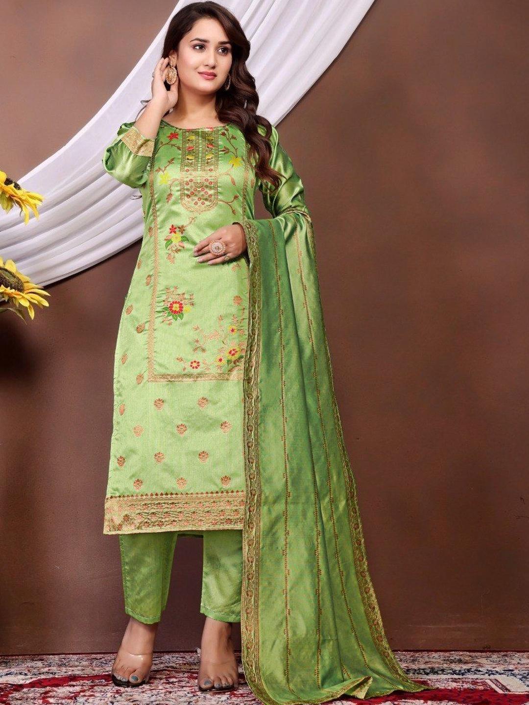Buy Moda Rapido Women Floral Embroidered Regular Thread Work Pure ...