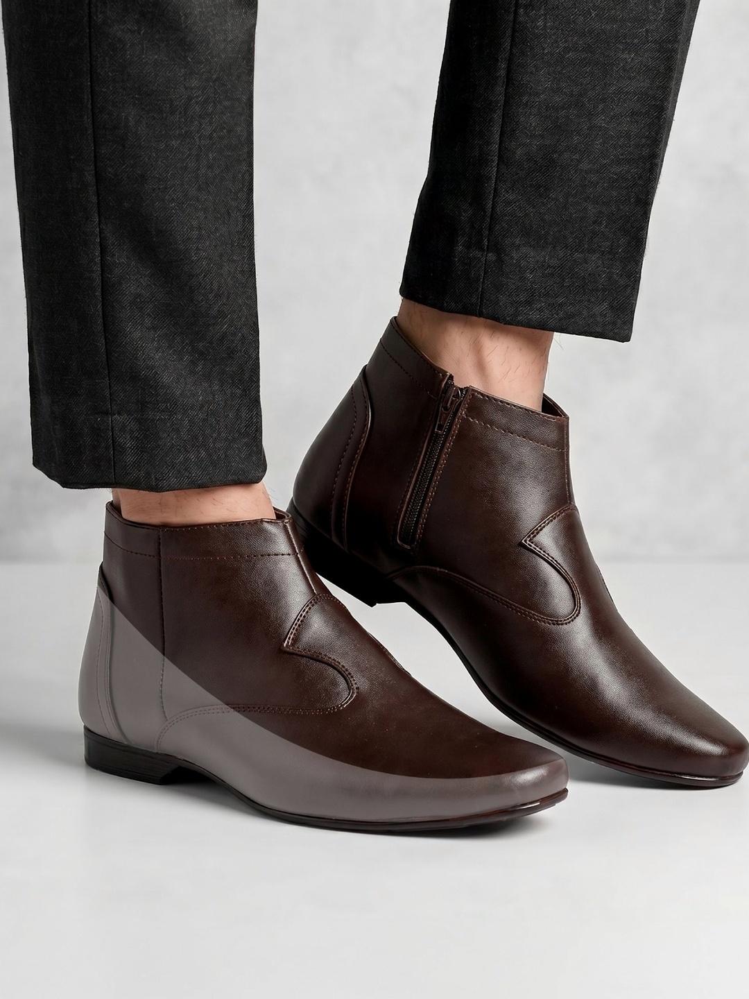 Buy Yuvrato Baxi Men Pointed Toe Block Heeled Regular Boots - Boots for ...