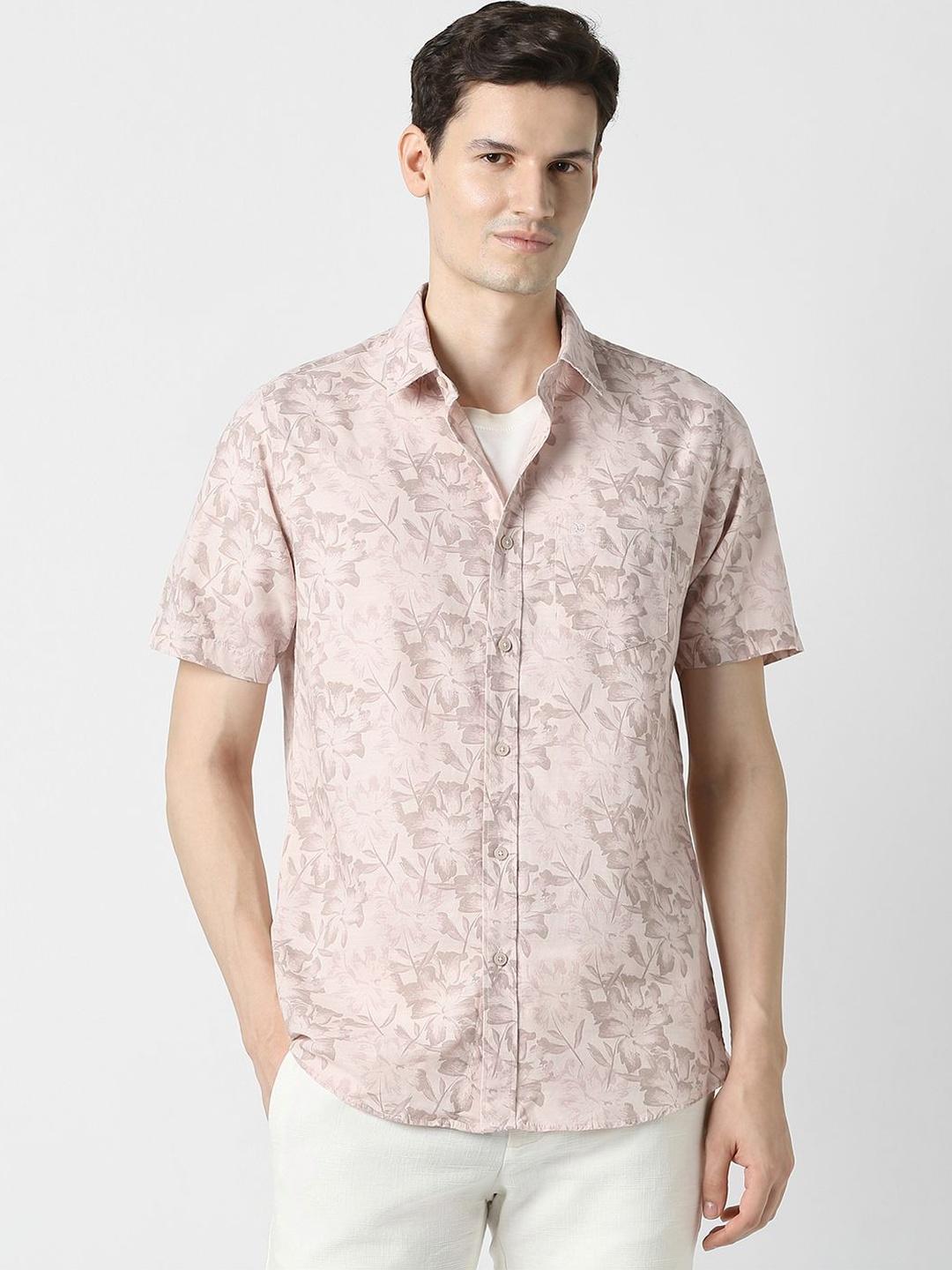 Buy Peter England Casuals Men Slim Fit Floral Printed Casual Shirt ...