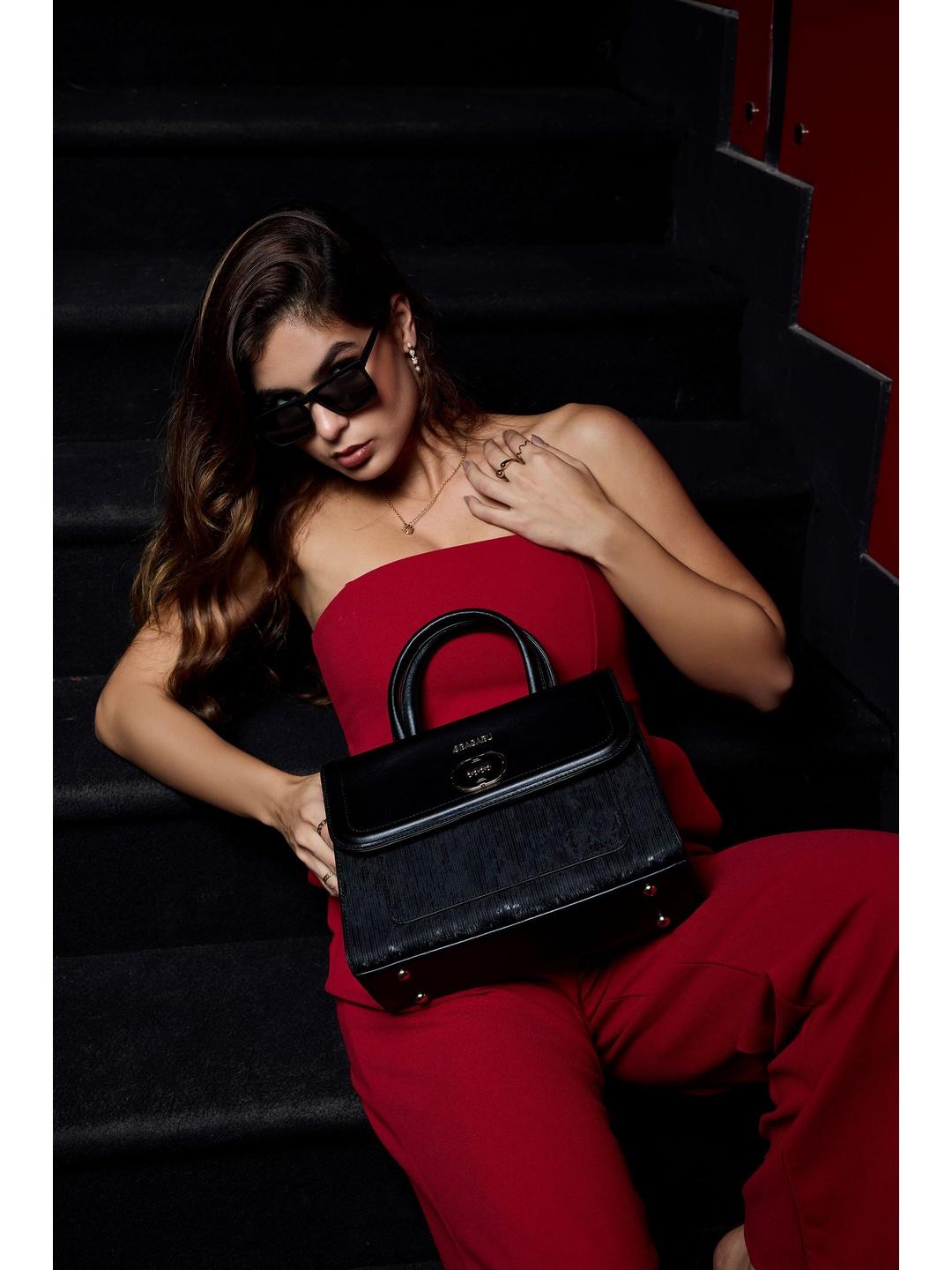 Buy BAGABU Textured PU Structured Handheld Bag With Fringed - Handbags ...