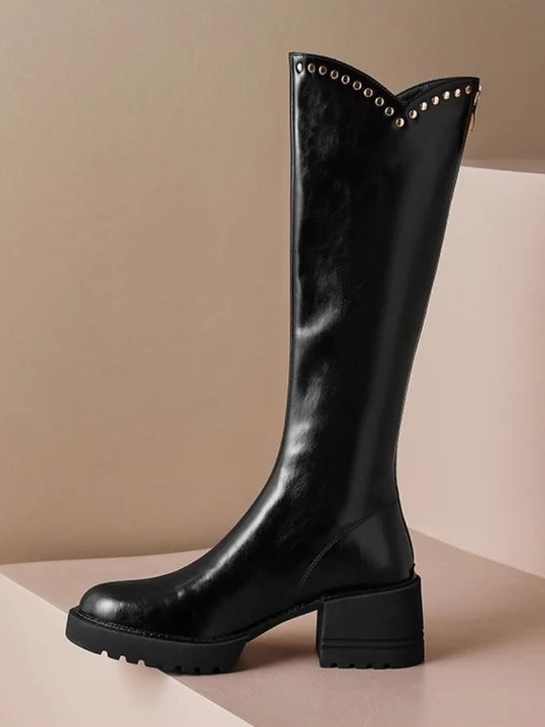 Buy MONRSH Women Round Toe Slip On Regular Boots - Boots for Women ...