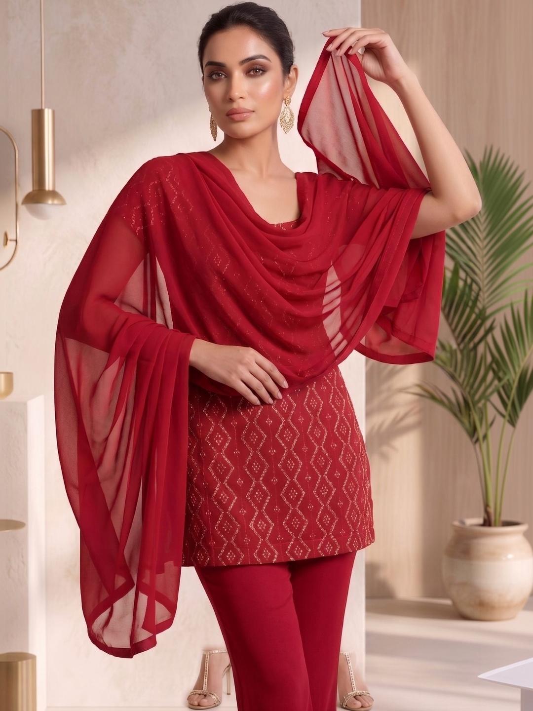 Buy Anouk Rustic Women Printed Regular Kurti With Trousers & With ...