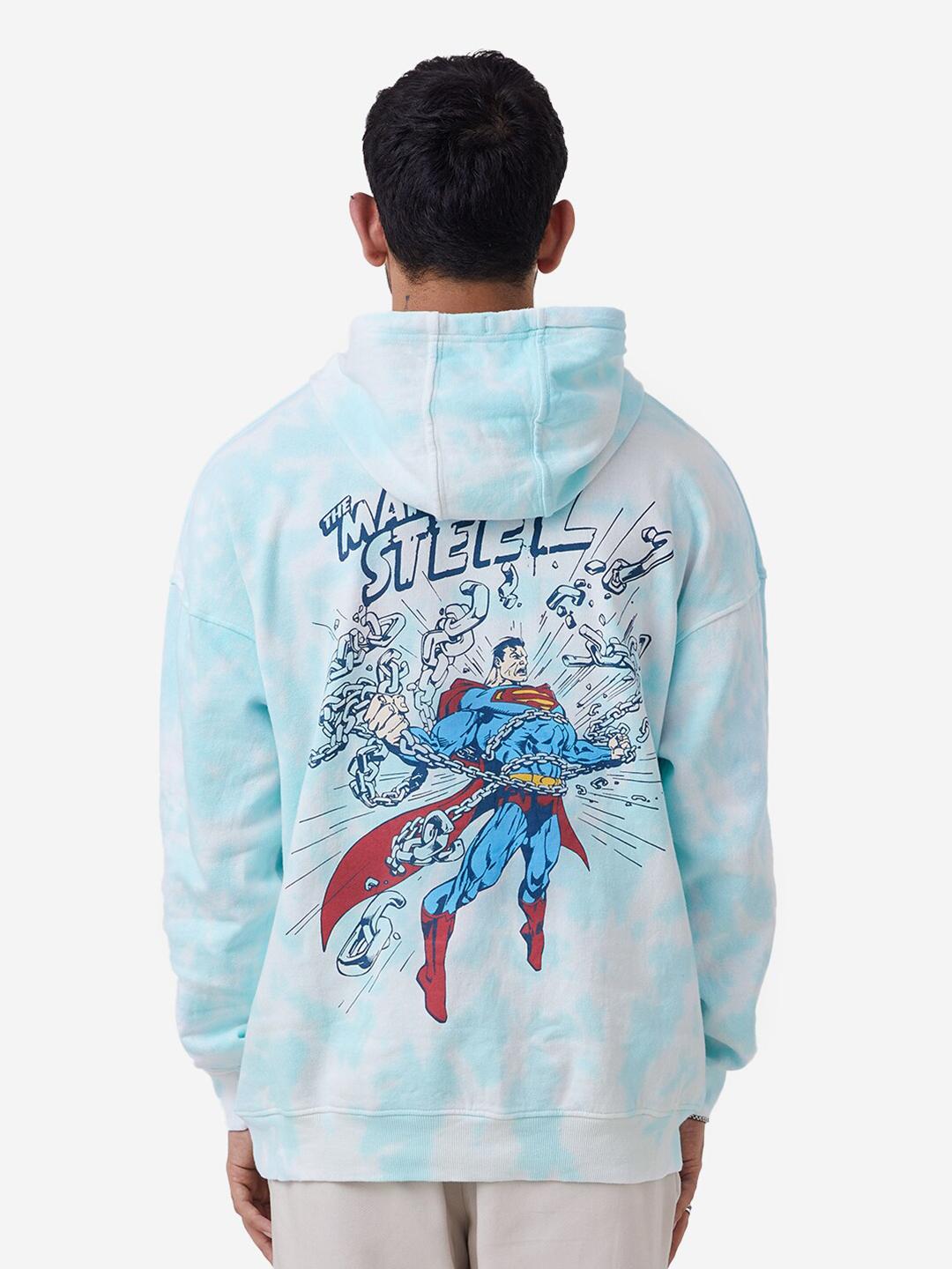 Buy The Souled Store Men Oversized Fit Superman Printed Multi Hoodies ...