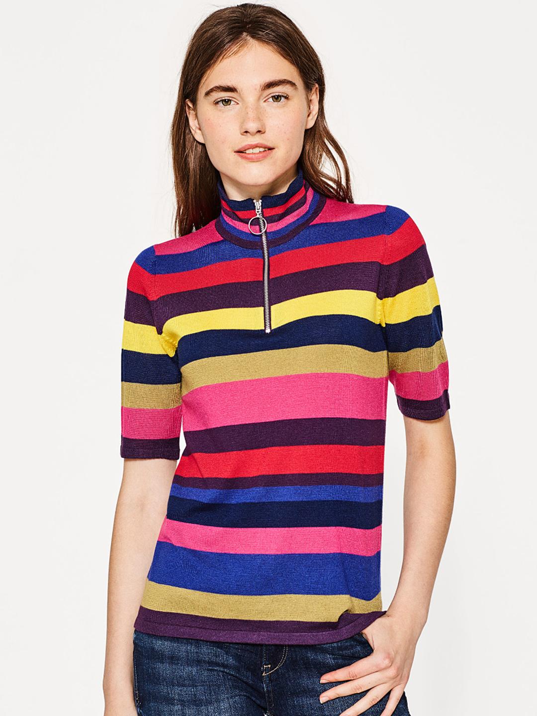Buy ESPRIT Women Multicoloured Striped Sweater - Sweaters for Women ...