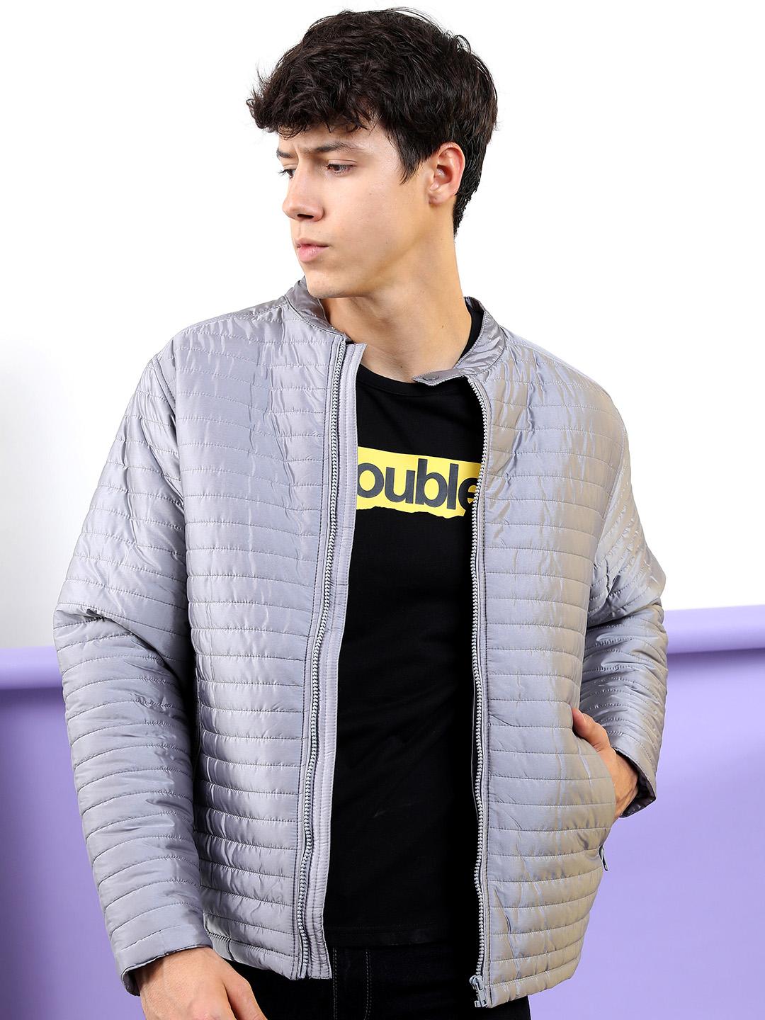 Buy HIGHLANDER Men Grey Solid Puffer Jacket - Jackets for Men 20303100 ...