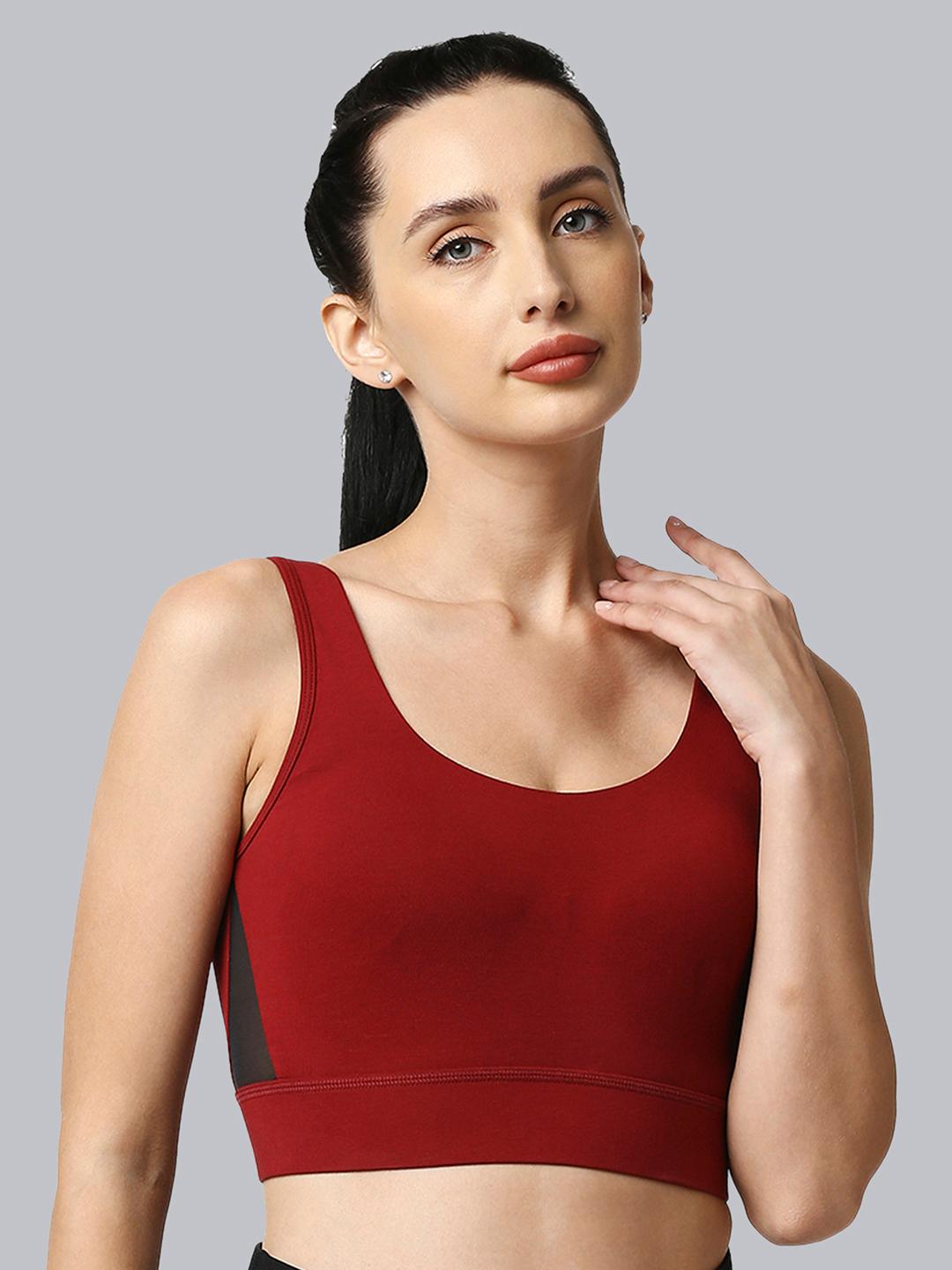 Buy SOIE Medium Impact Non Padded Non Wired Long Line Sports Bra - Bra ...