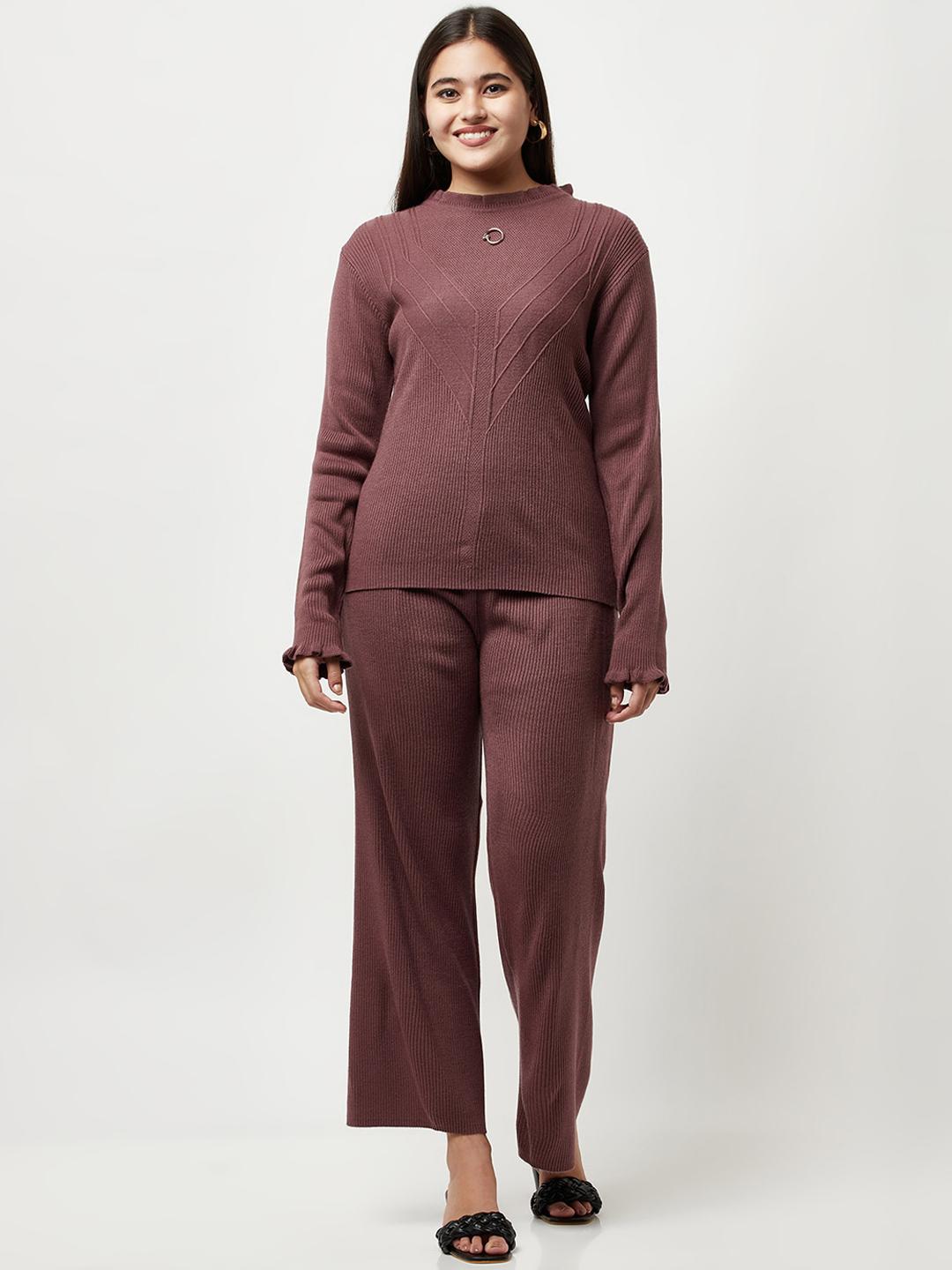 Buy Knitstudio Women Self Design Wool Blend Co Ords - Co Ords for Women ...