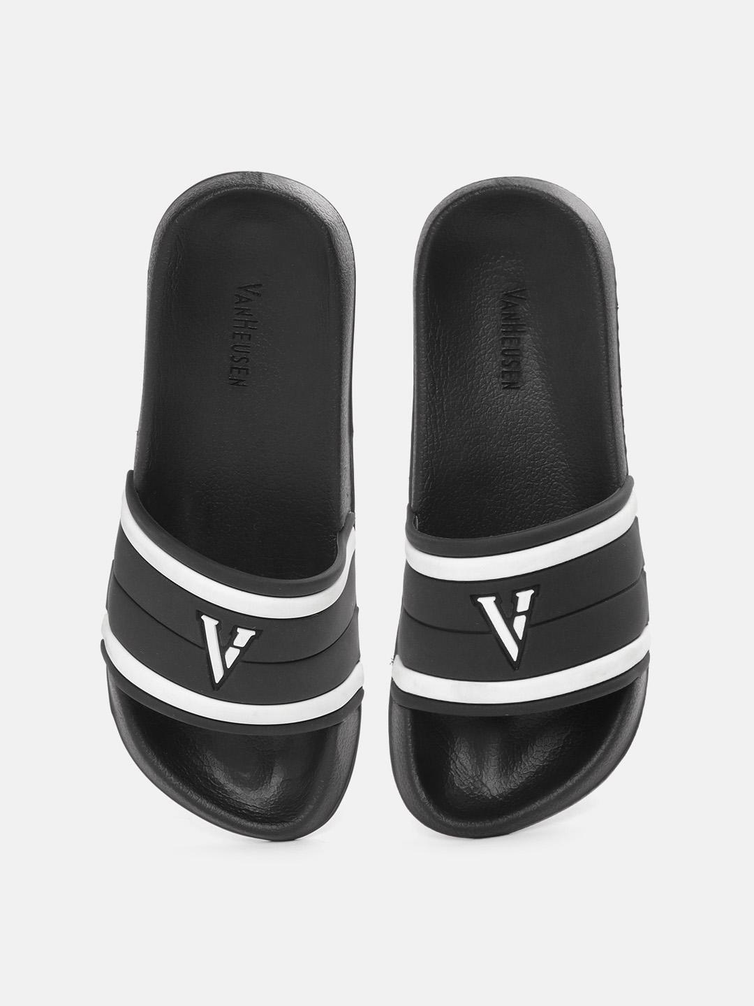 Buy Van Heusen Men Striped Sliders - Flip Flops for Men 20361432 | Myntra