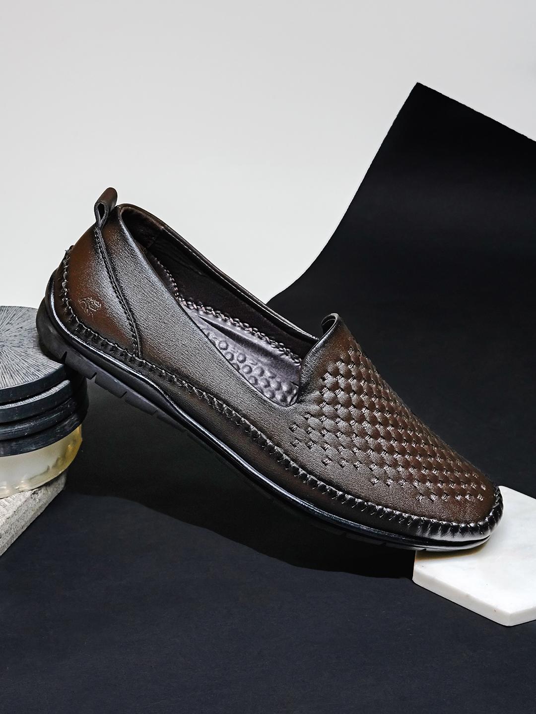 Buy Buckaroo Men Brown Perforations Leather Slip On Sneakers - Casual ...