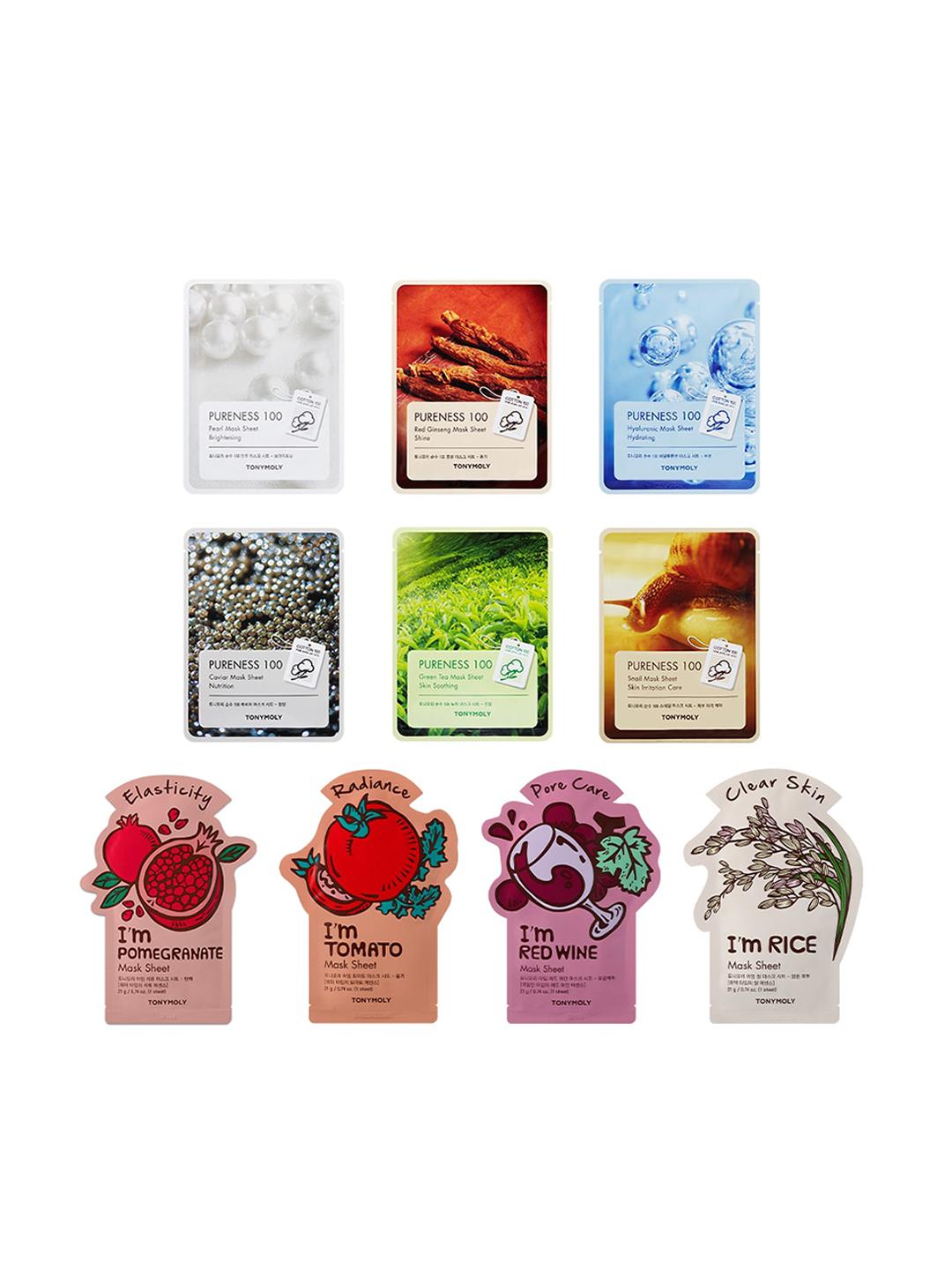 Buy TONYMOLY Super Set Of 10 Face Sheet Masks 21 G Each - Sheet Masks ...