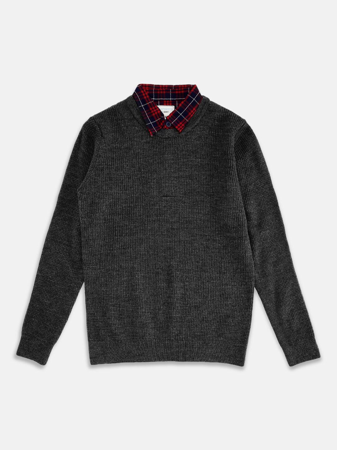 Buy Pantaloons Junior Boys Black Cotton Pullover - Sweaters for Boys ...