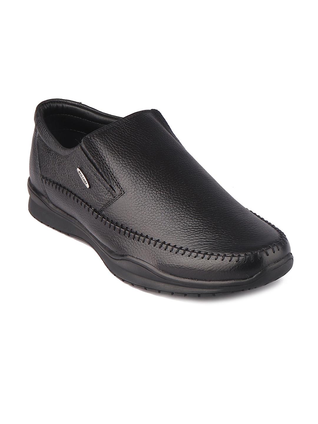 Buy Red Chief Men Black Leather Formal Slip On Shoes - Formal Shoes for ...