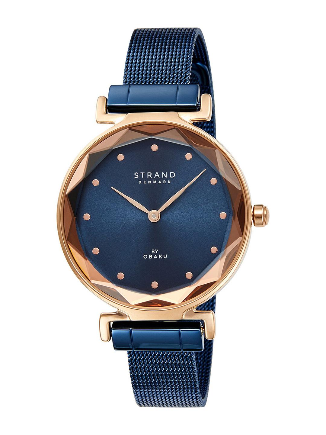 Buy STRAND BY OBAKU Women Blue Brass Dial & Blue Straps Analogue Watch ...