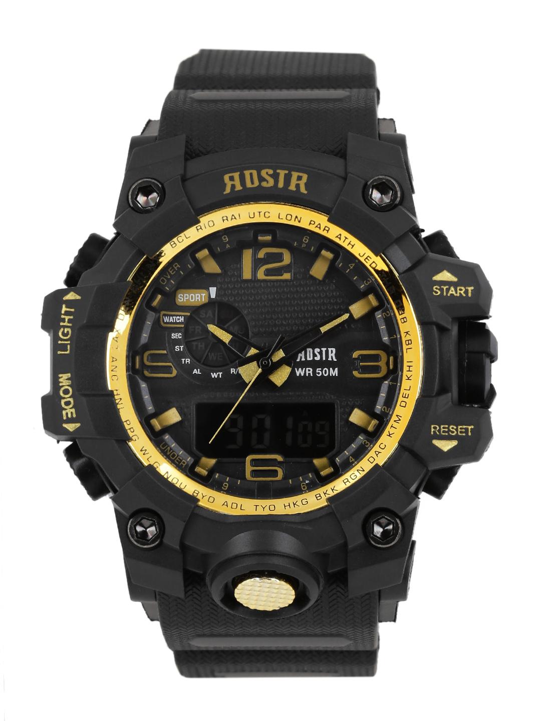 Buy Roadster Unisex Black Analogue & Digital Watch MFB PN OS AD1606 ...