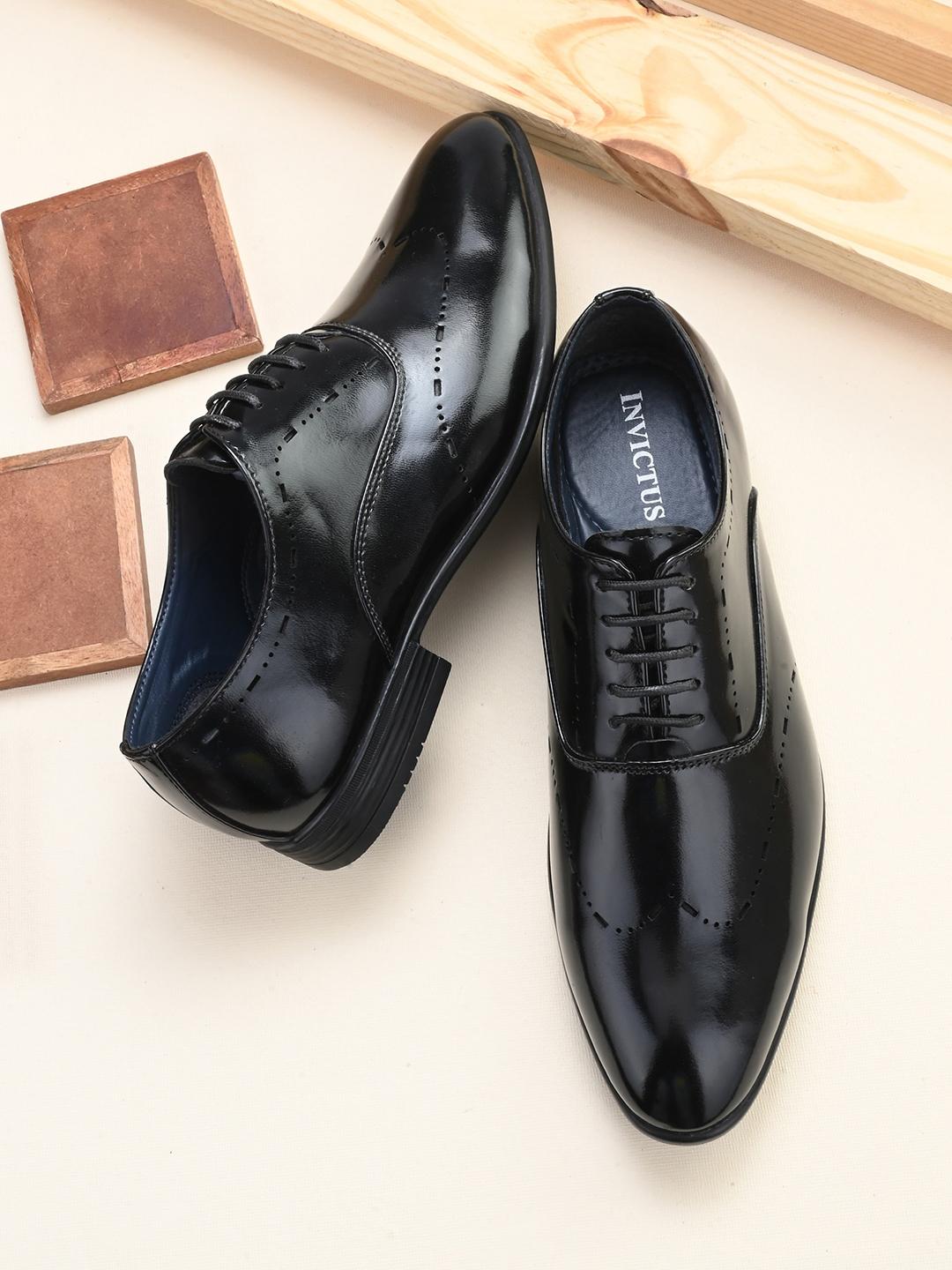 Buy INVICTUS Men Black Solid Formal Derbys - Formal Shoes for Men ...