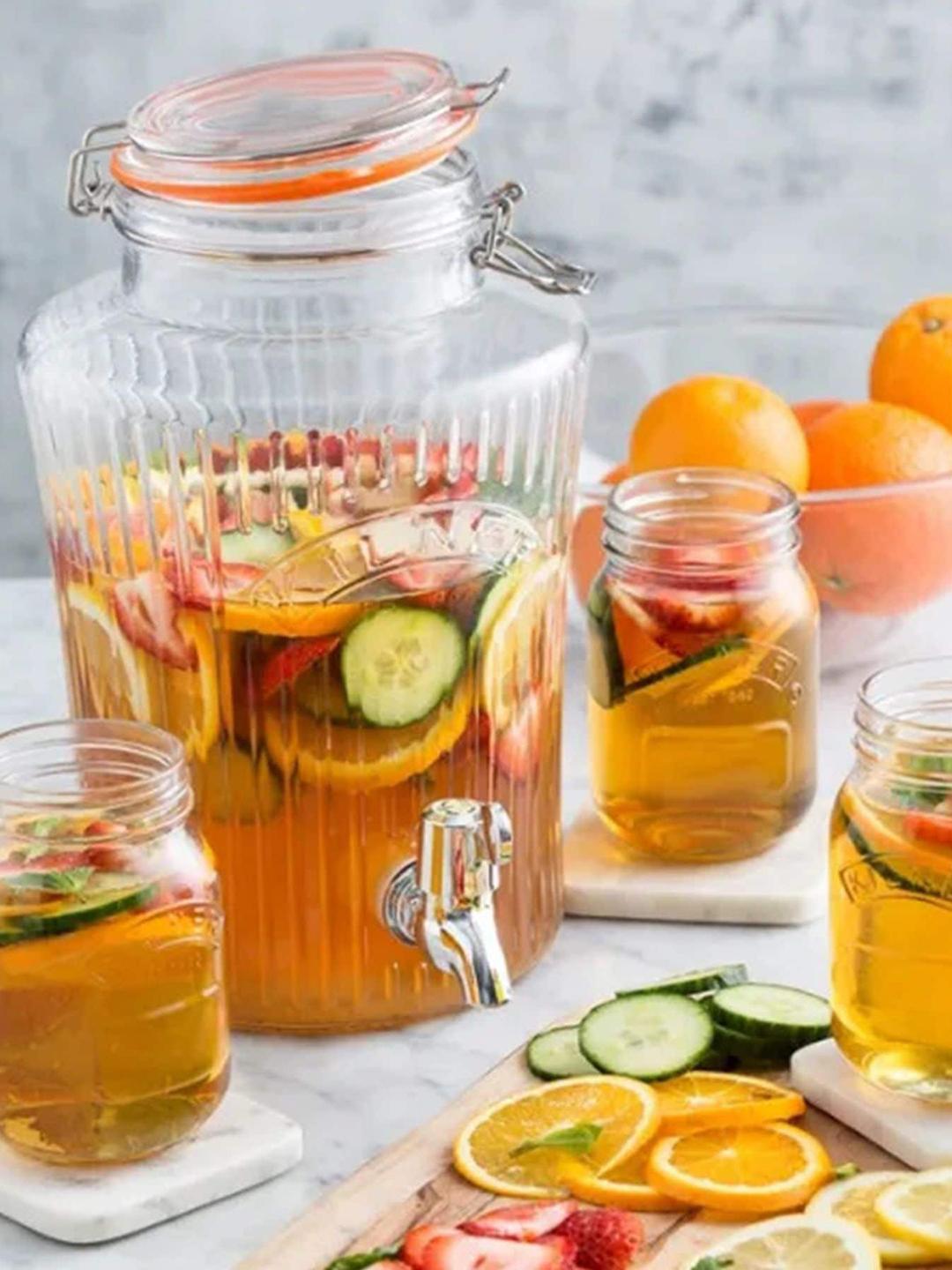 Buy KILNER Transparent Glass Drink Dispenser 5 Litre - Beer Pitcher for ...