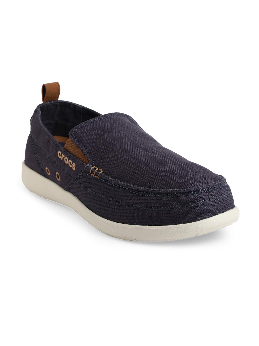 Buy Crocs Men Navy Blue Solid Croslite Loafers - Casual Shoes for Men ...