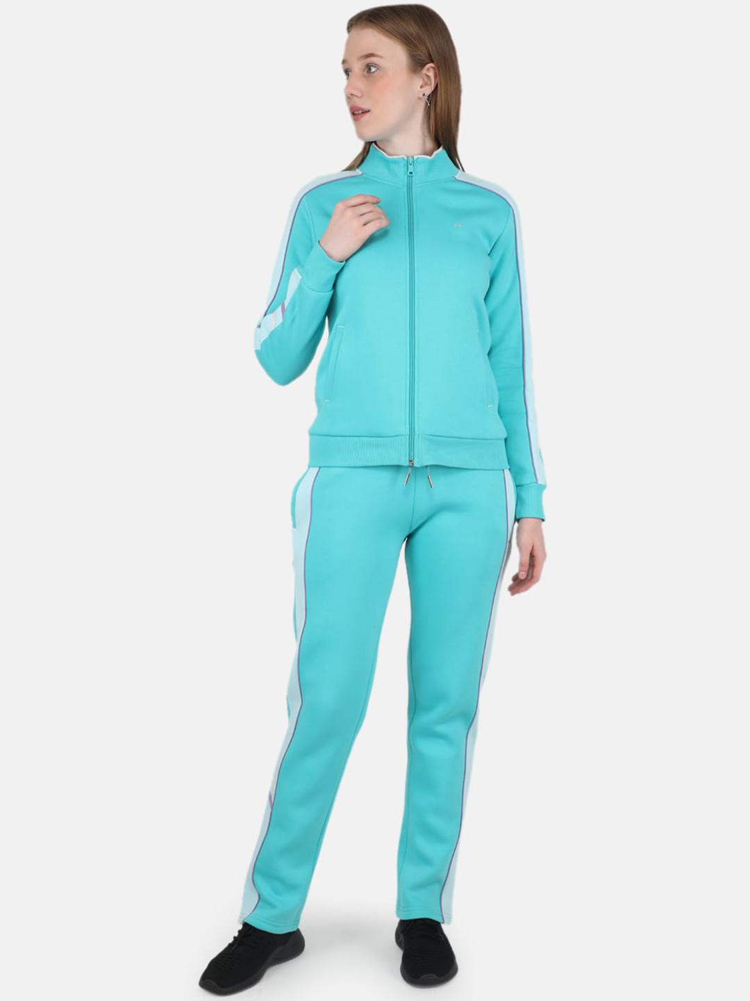 Buy Monte Carlo Women Blue & White Colorblocked Tracksuit - Tracksuits ...