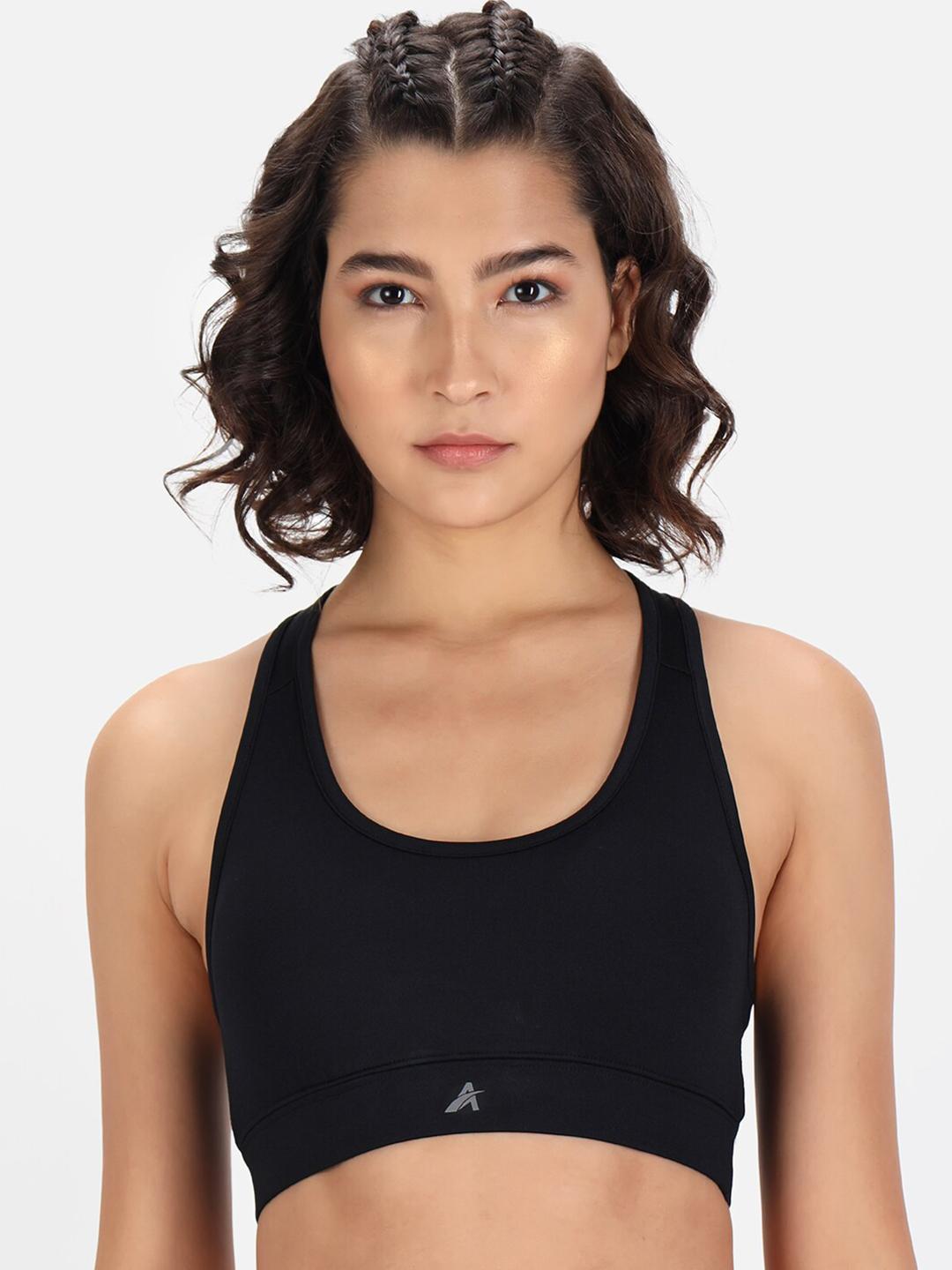 Buy ATHLISIS Black Bralette Lightly Padded Workout Bra AWBT.020 - Bra ...