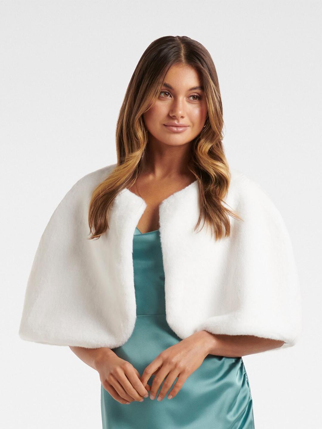 Buy Forever New Women White Crop Capelet - Sweaters for Women 20584342 ...