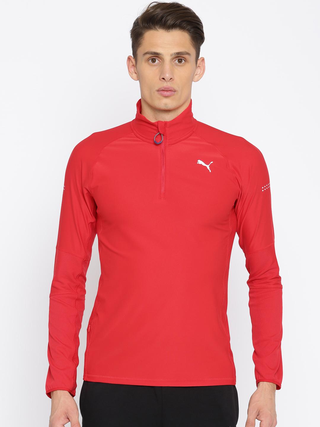 Buy Puma Men Red Solid Sweatshirt - Sweatshirts for Men 2060307 | Myntra