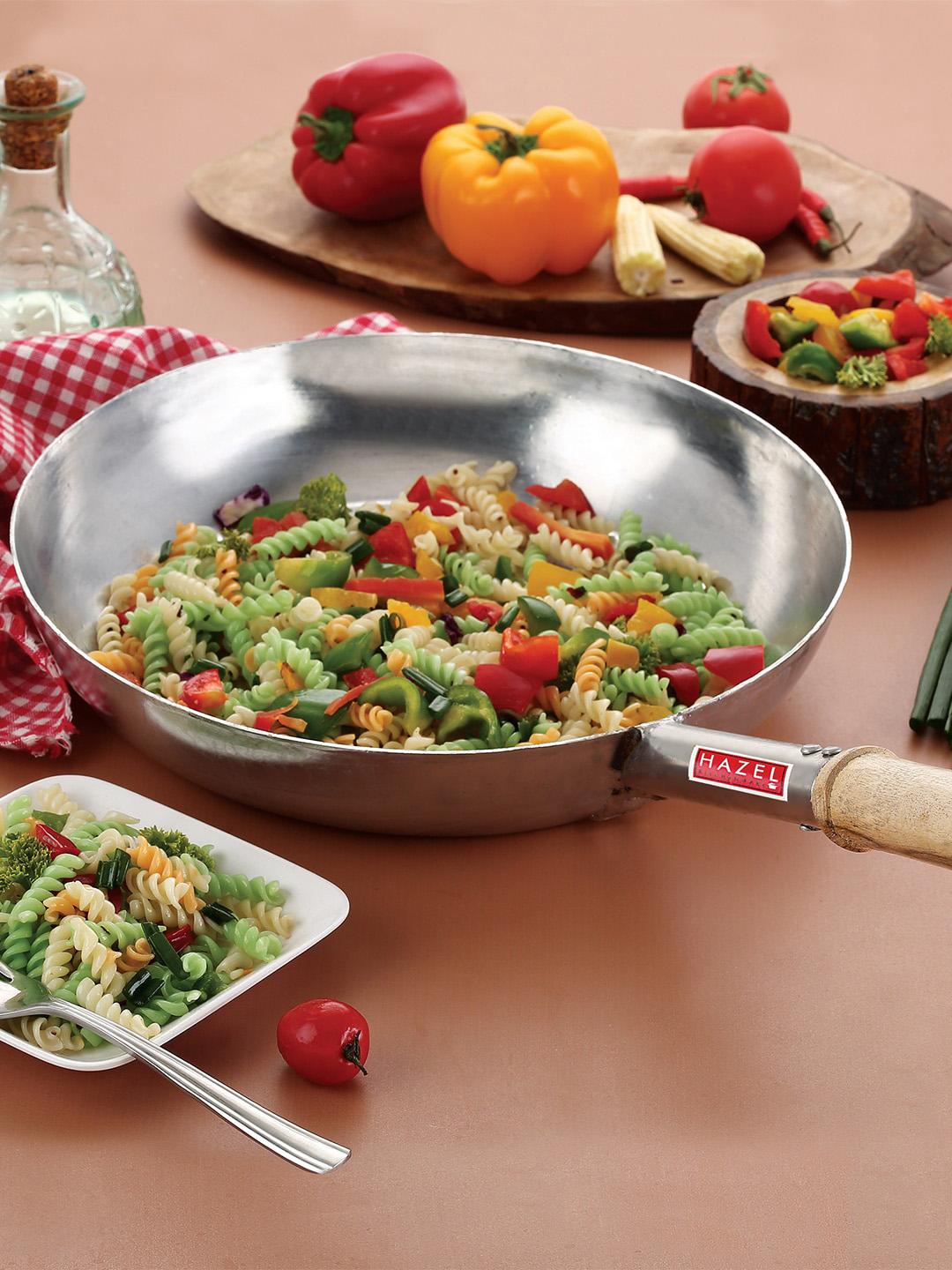Buy HAZEL Silver Toned Stainless Steel Fry Pan Tava 1.35 L - Pan for ...