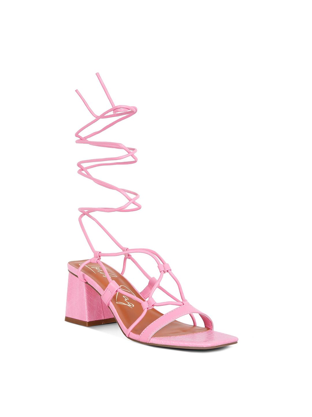 Buy London Rag Pink PU High Top Block Heels - Heels for Women 20649874 ...