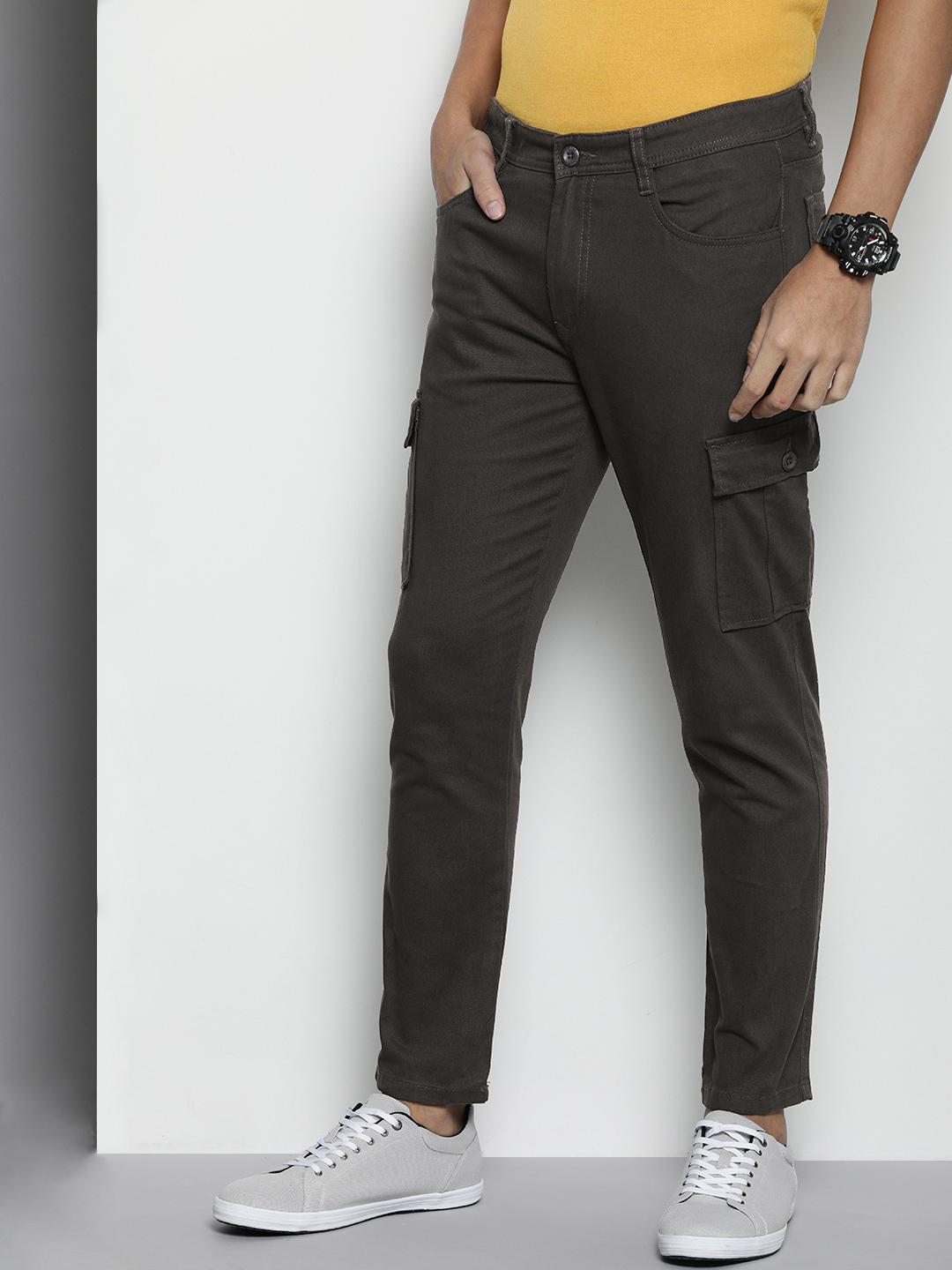 Buy The Indian Garage Co Men Cotton Slim Fit Cargos - Trousers for Men ...