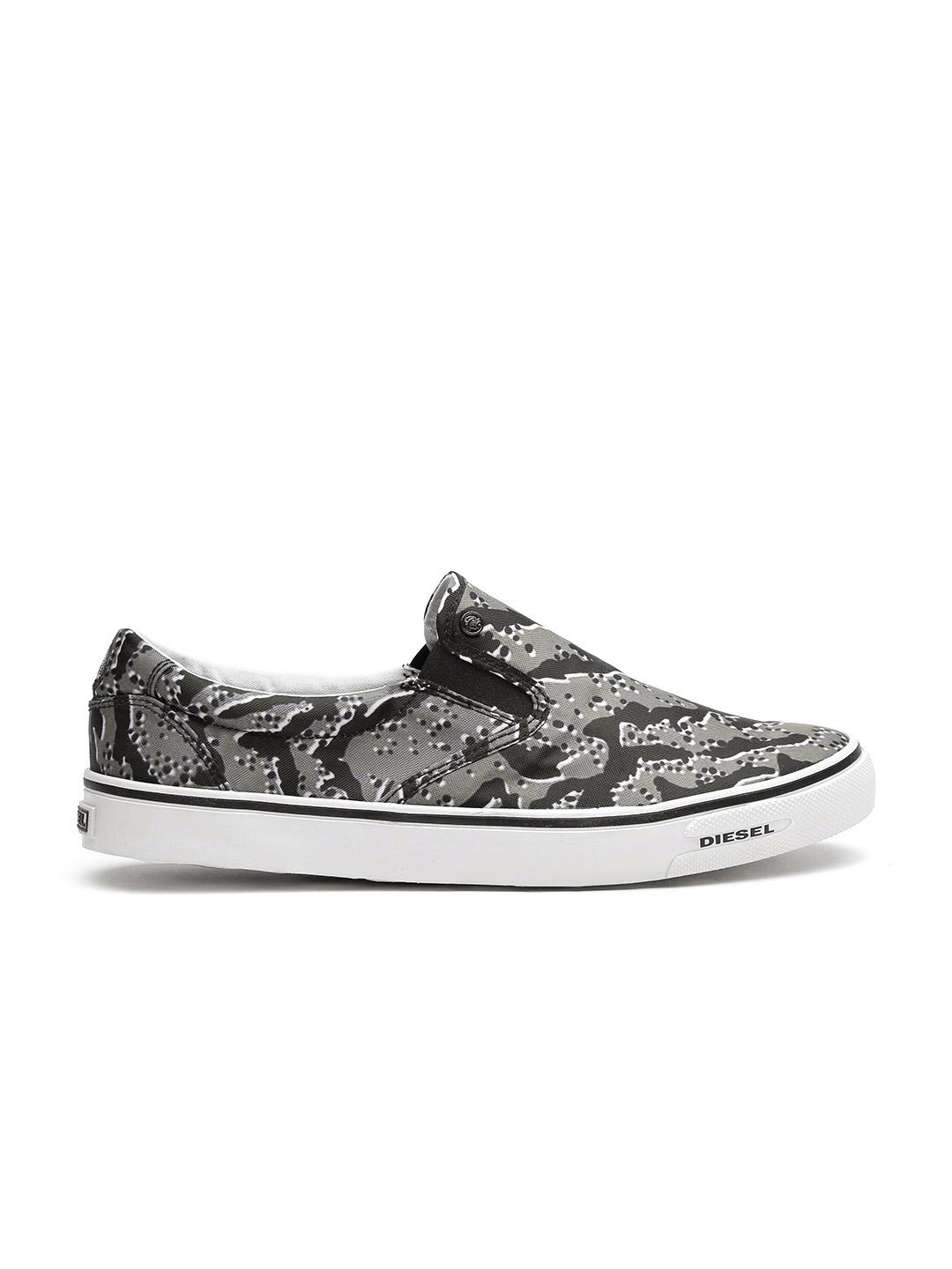 Buy DIESEL Men Black Printed Slip Ons - Casual Shoes for Men 2070731 ...