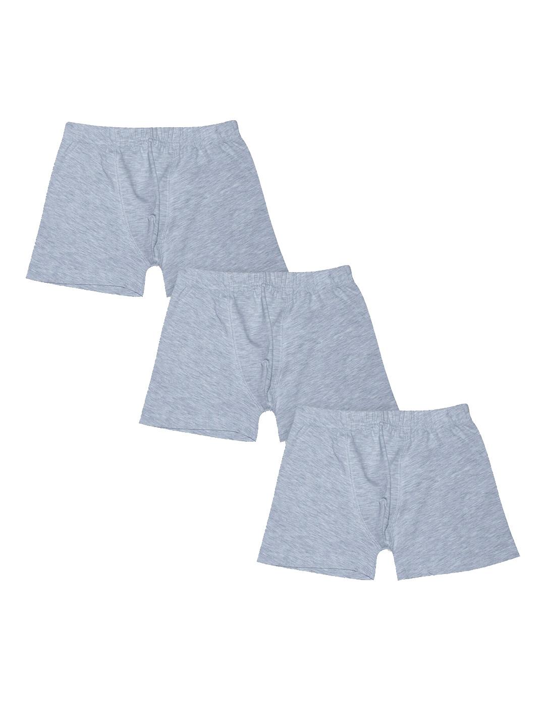 Buy KiddoPanti Boys Pack Of 3 Grey Solid Boxers - Boxers for Boys ...
