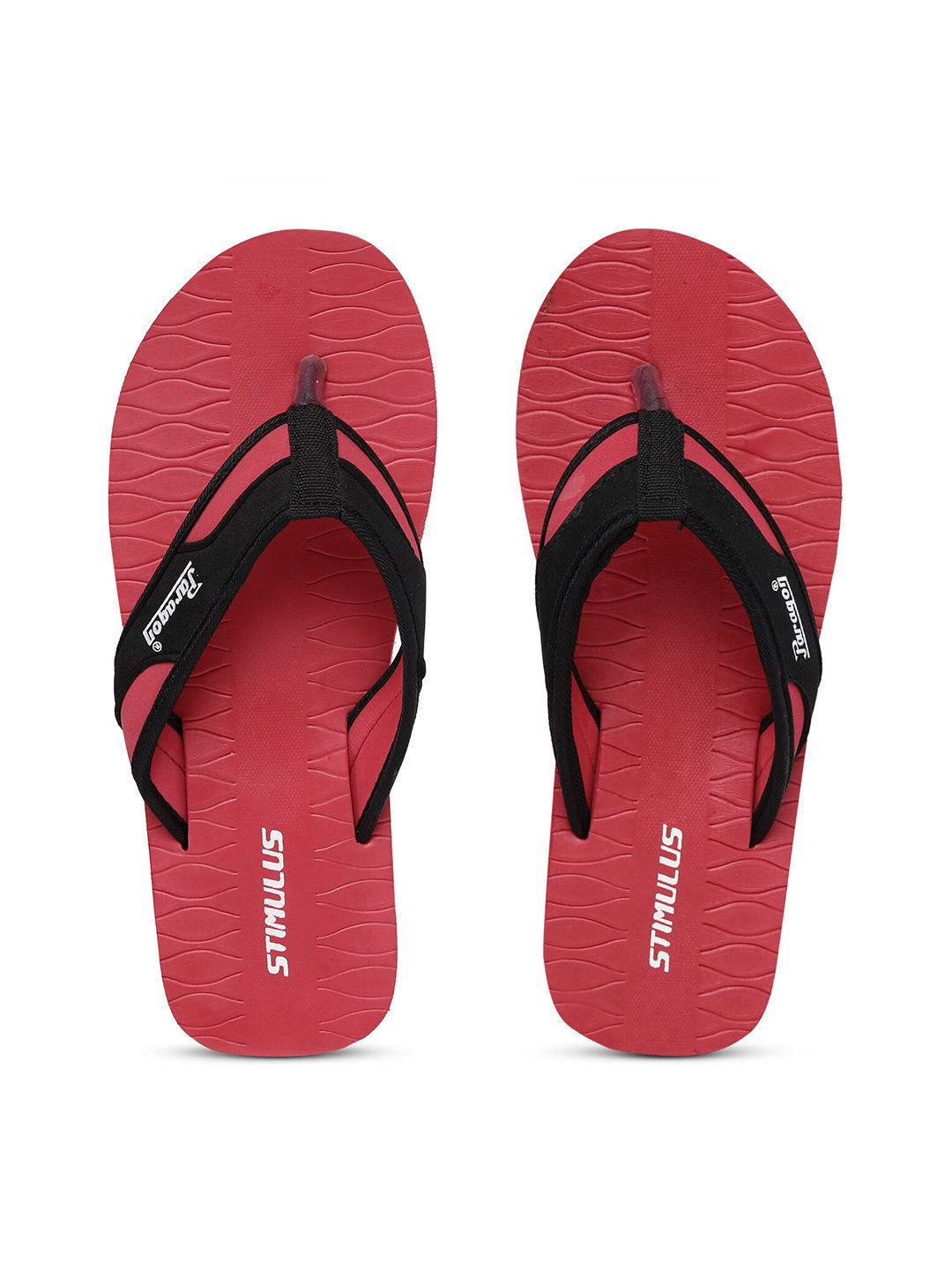 Buy Paragon Men Red & Black Thong Flip Flops - Flip Flops for Men ...