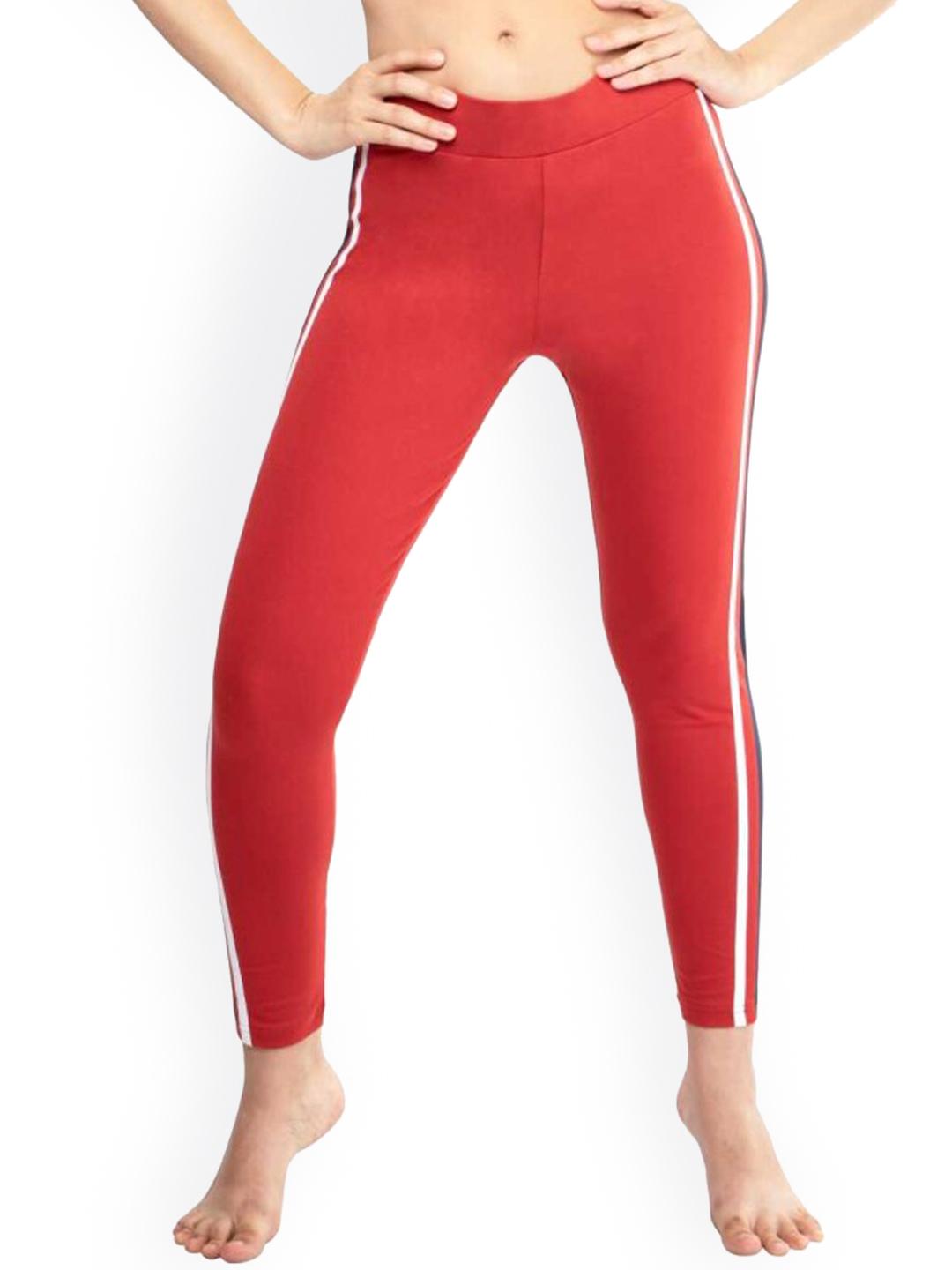 Buy La Aimee Women Orange Buddy Hug Skinny Fit Tights - Tights for ...