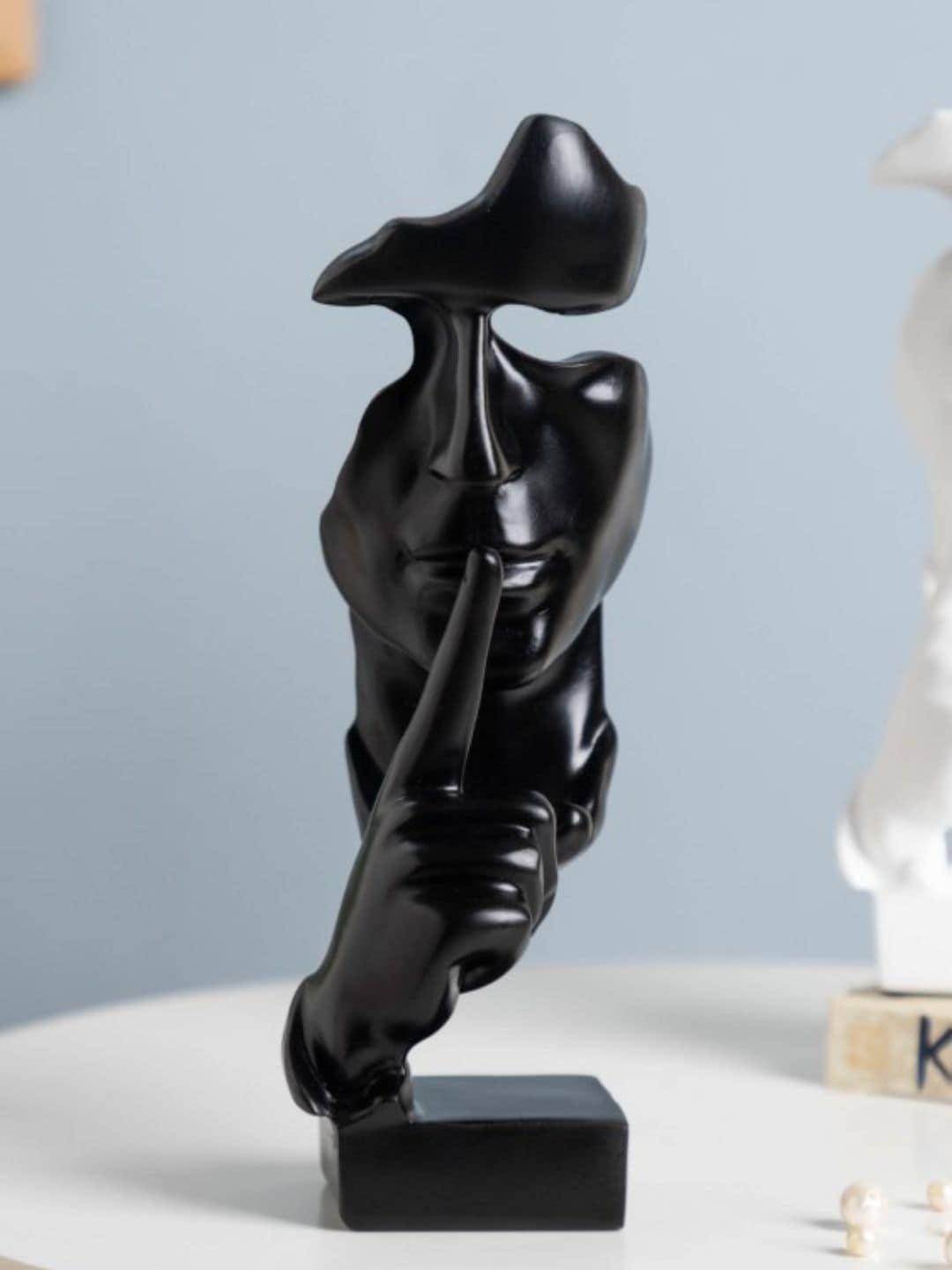 Buy Nestasia Black Modern Art Resin Decor Showpiece - Showpieces for ...